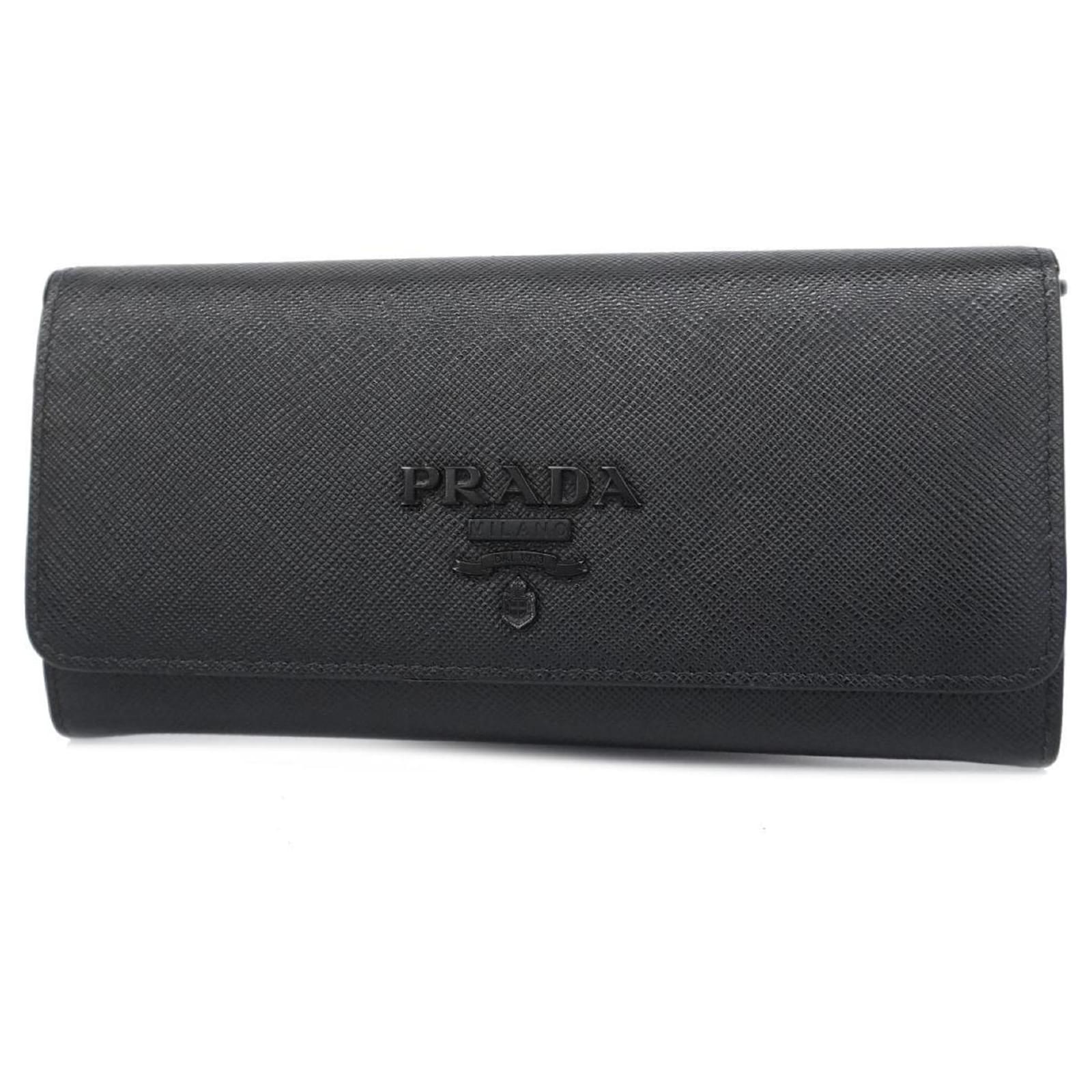 Prada Long Wallet in Black Saffiano Leather ref.1598876 - Joli Closet