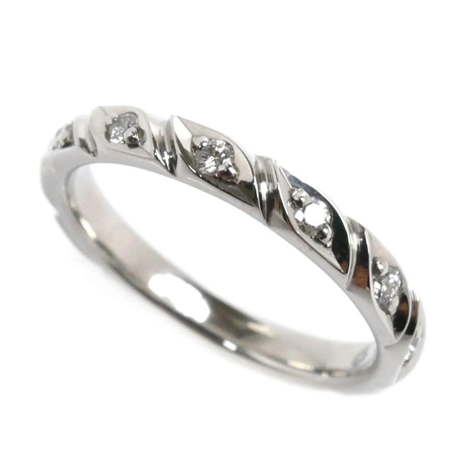 Chaumet Platinum 950 Torsade Diamond Band Ring ref.1600239 - Joli Closet