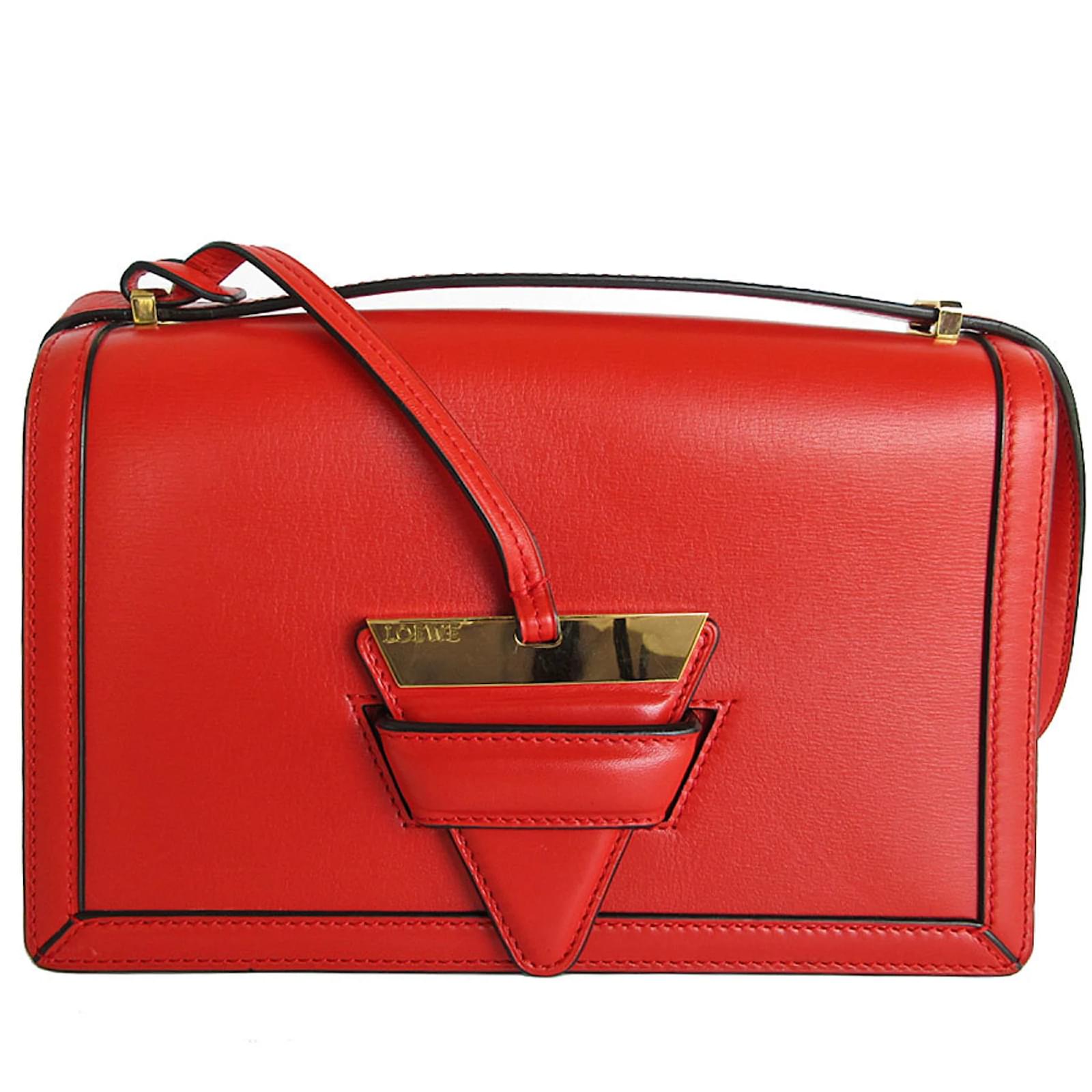 Loewe Red Leather Shoulder Bag ref.1607000 - Joli Closet