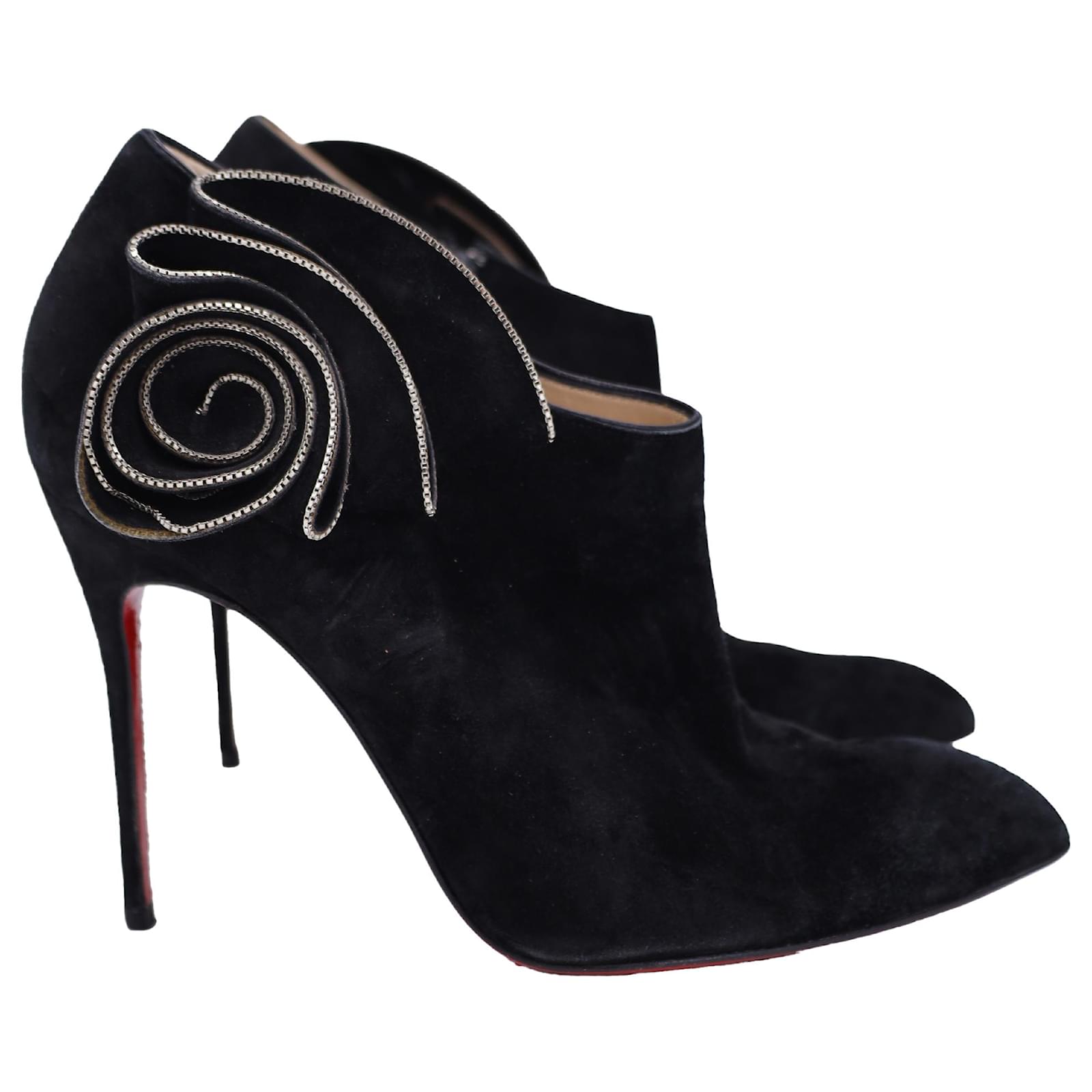 Christian Louboutin Mrs Baba 100 Ankle Boots in Black Suede ref.1608451 ...