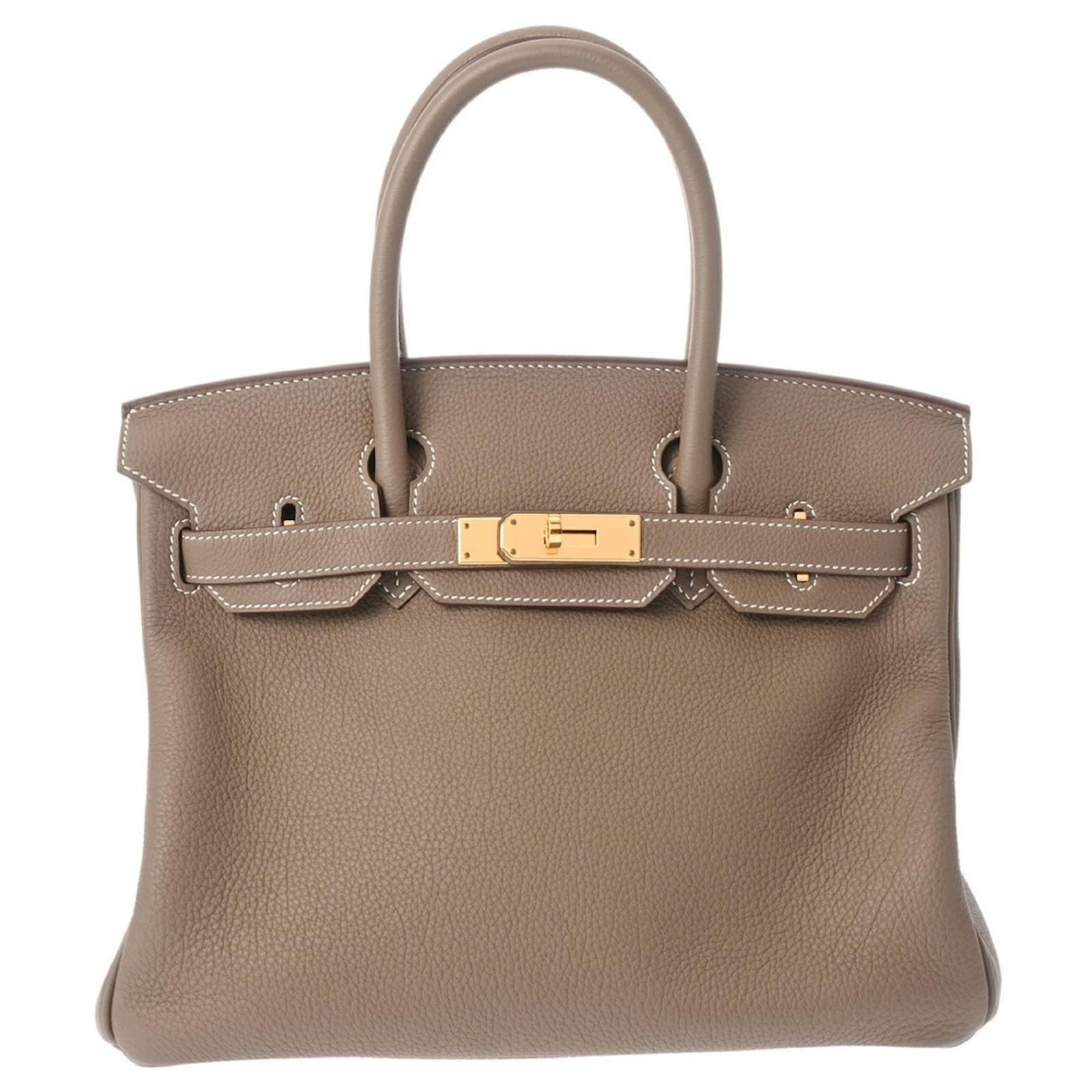 Hermès Hermes Birkin 30 Handbag in Etoupe Gray Taupe Leather ref.1608645 - Joli Closet