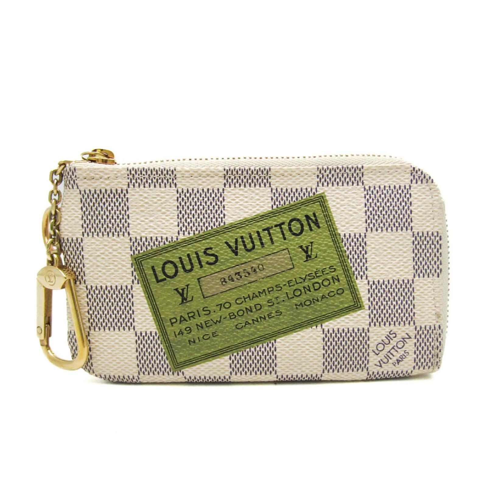 Louis Vuitton Damier Comprice Card Key Case White Green Cloth ref ...