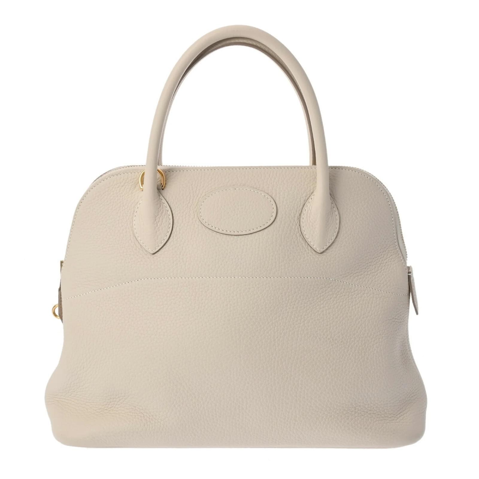 Hermès Hermes Bolide 31 Cray Y Stamp Handbag Beige Cream Leather ref ...
