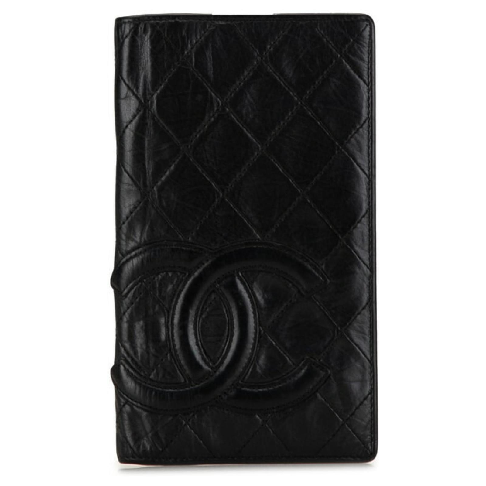 Chanel Matelasse Coco Mark Long Wallet Black Leather ref.1610270 - Joli ...