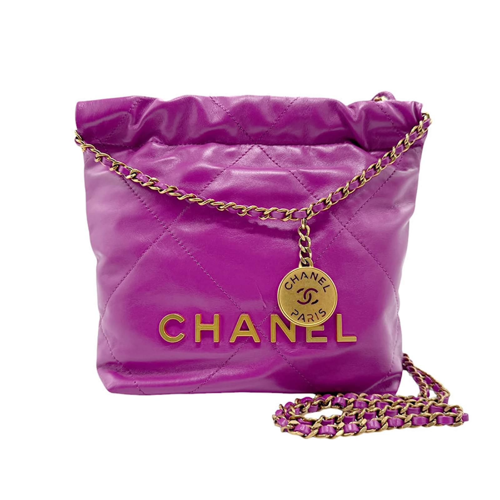 Chanel Purple Leather Shoulder Bag ref.1611185 - Joli Closet