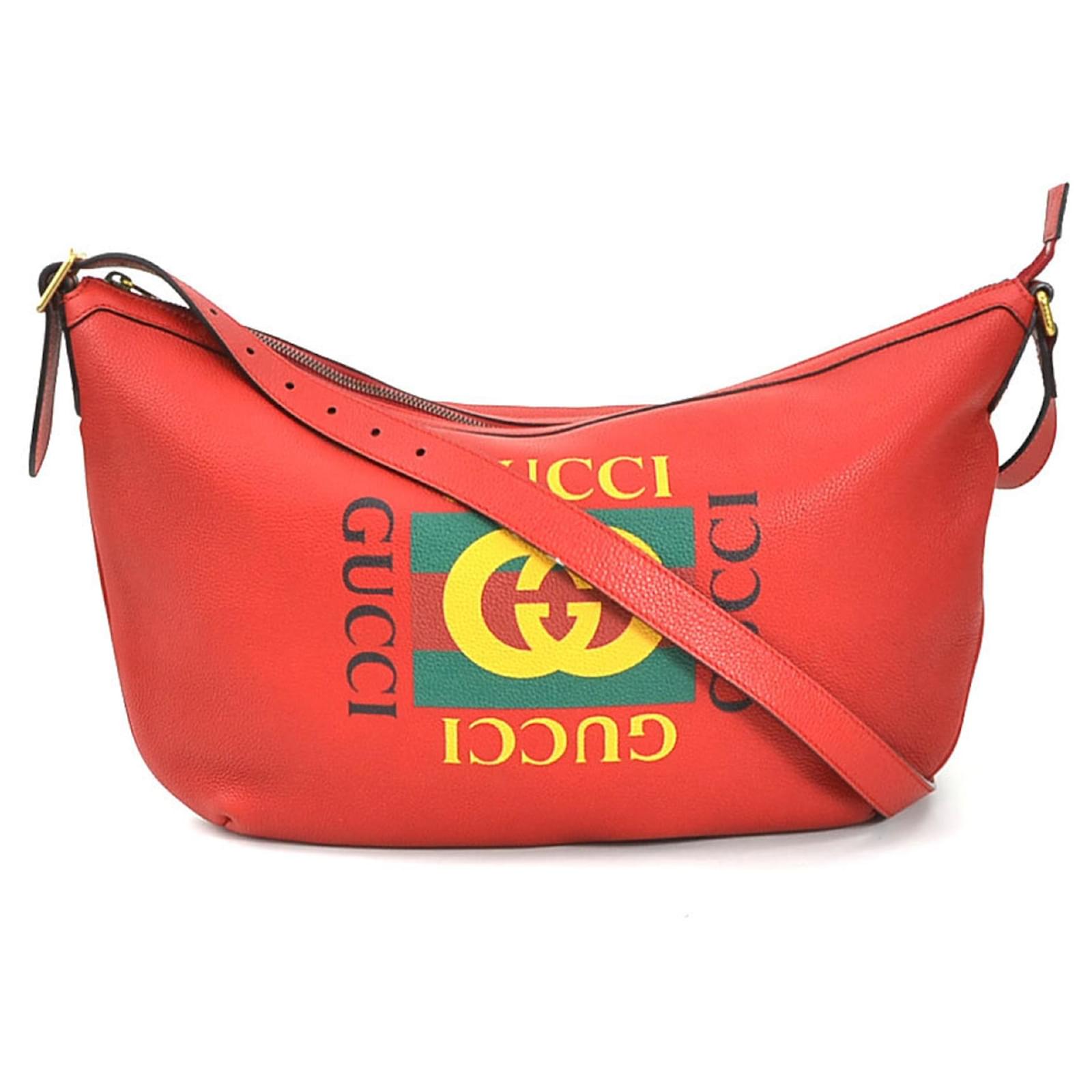 Gucci Red Leather Shoulder Bag ref.1611334 - Joli Closet