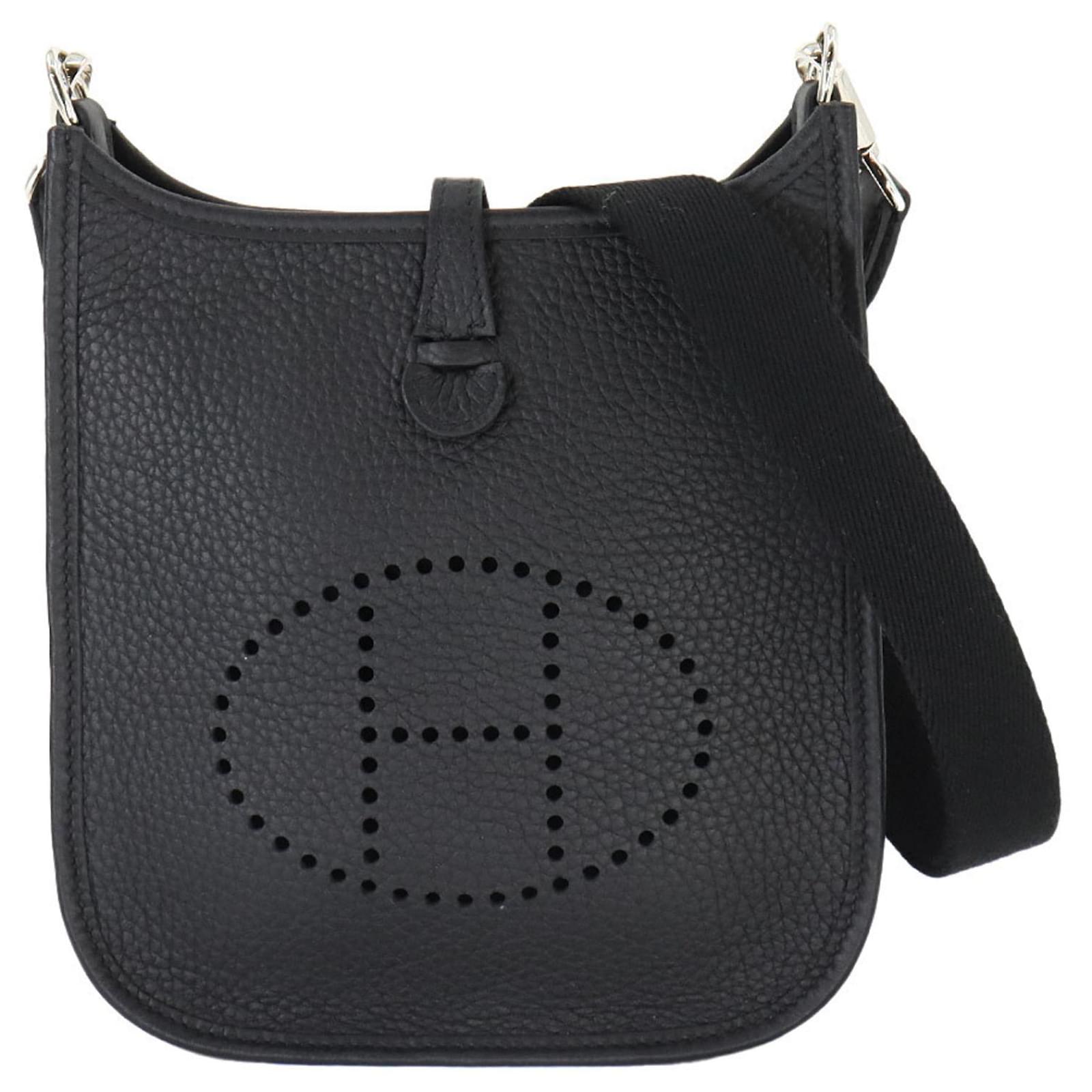 Hermès Hermes Evelyne TPM Shoulder Bag Black Leather ref.1611462 - Joli Closet
