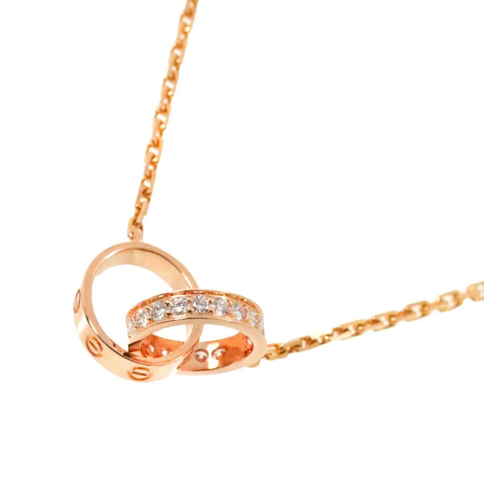 Cartier Baby Love Diamond Necklace Pink gold ref.1611983 - Joli Closet
