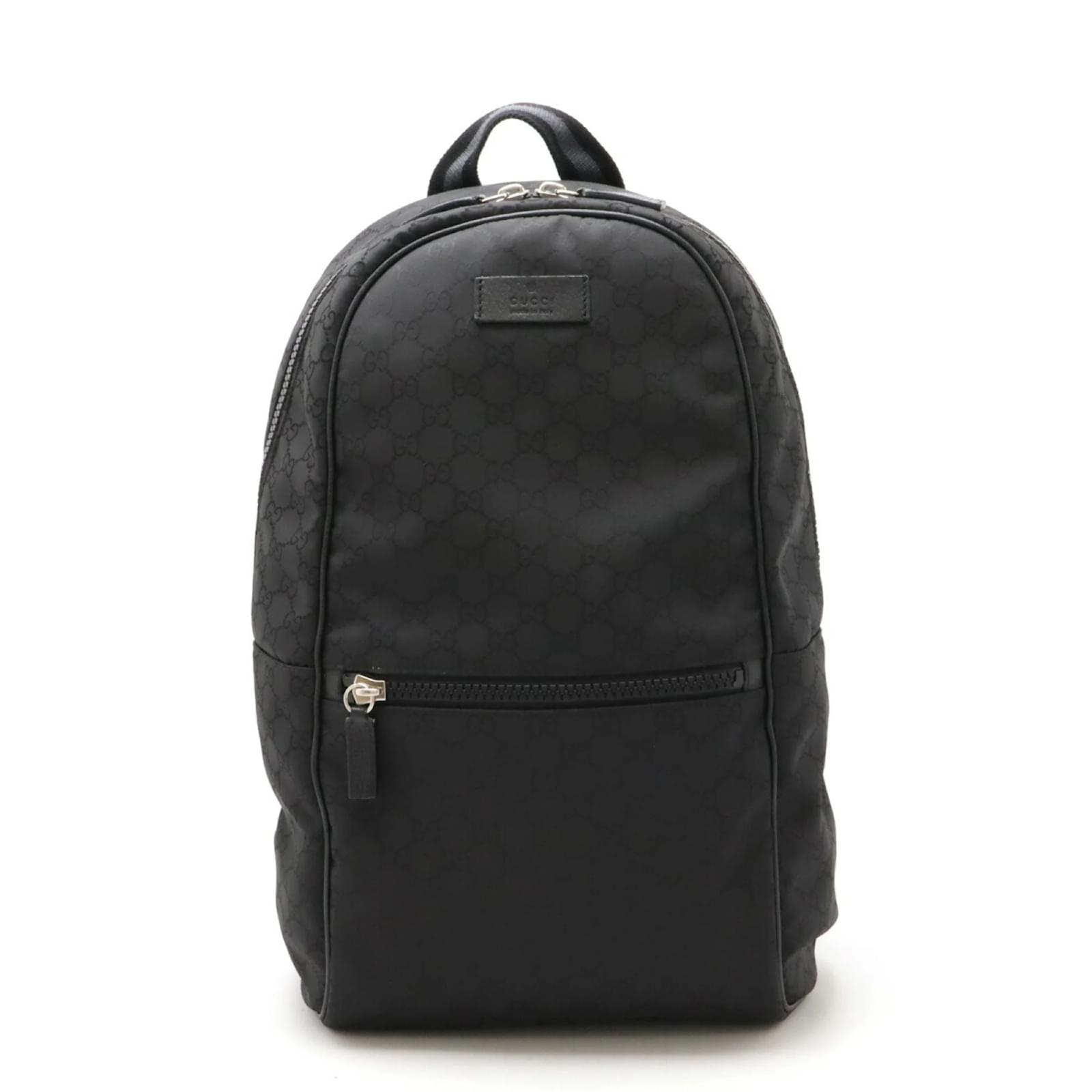 Gucci GG Nylon Backpack Black 449181 Leather ref.1612735 - Joli Closet