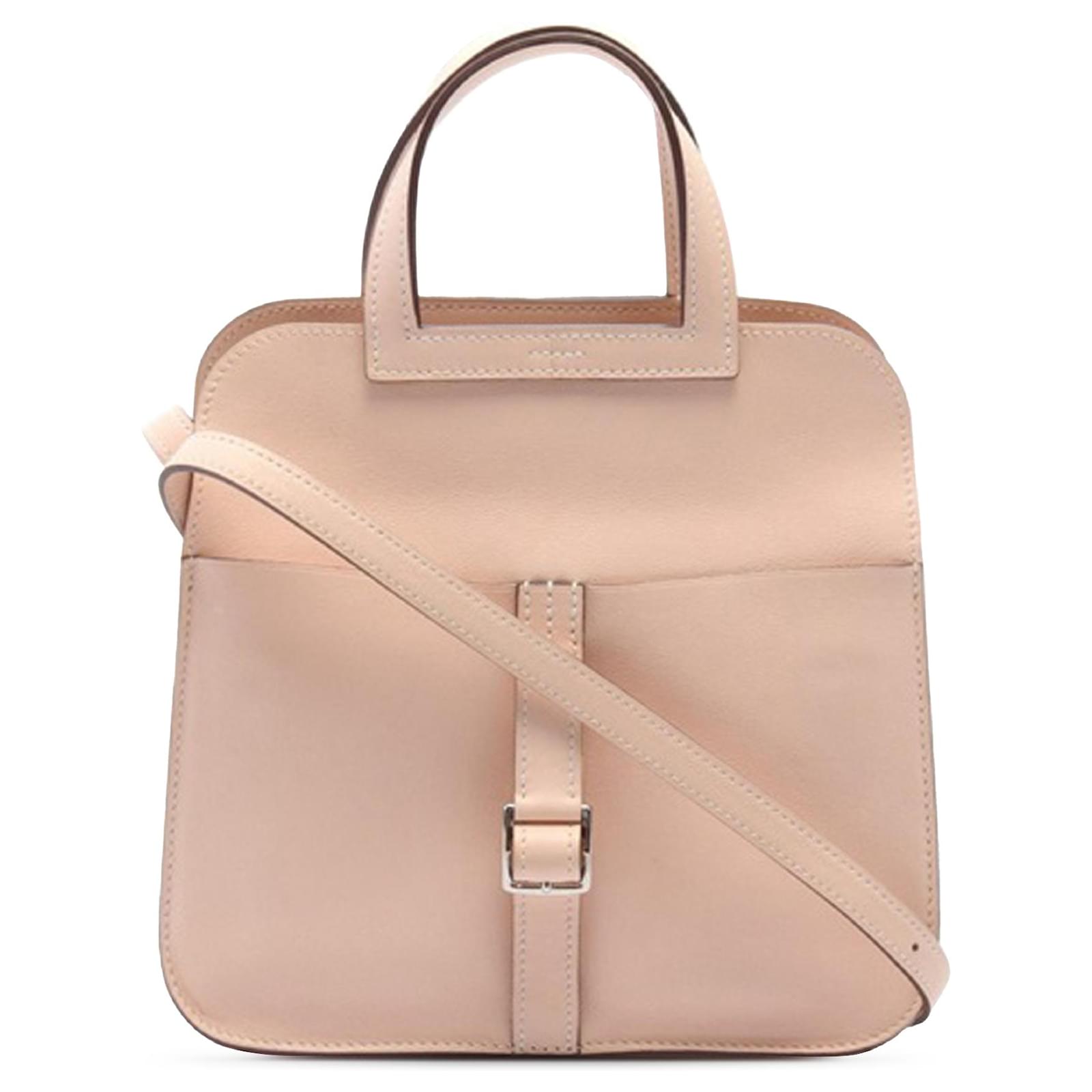 Hermès Pink Mini Swift Halzan 22 Leather Pony-style calfskin ref ...