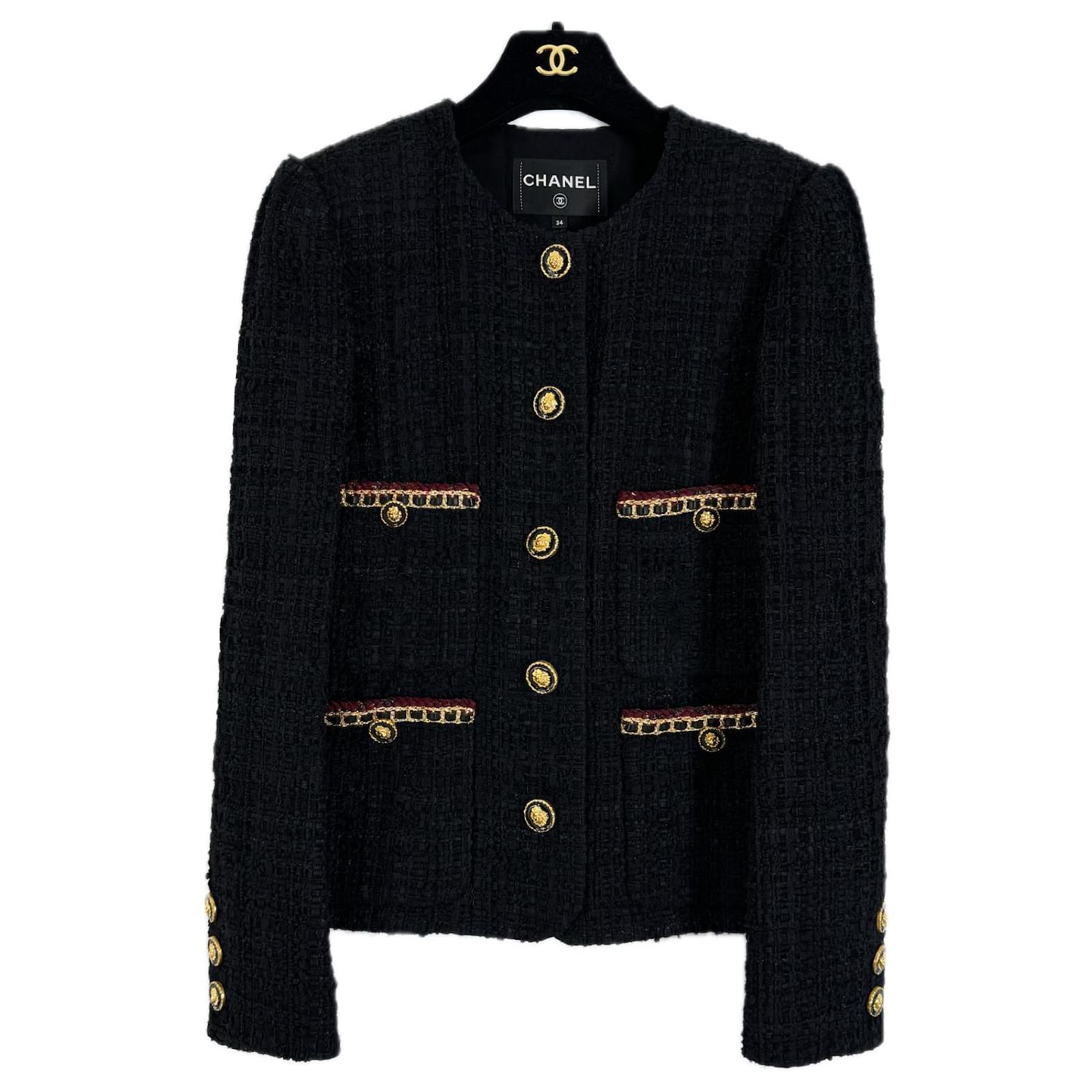 Chanel Jackets Black Tweed ref.1612936 - Joli Closet