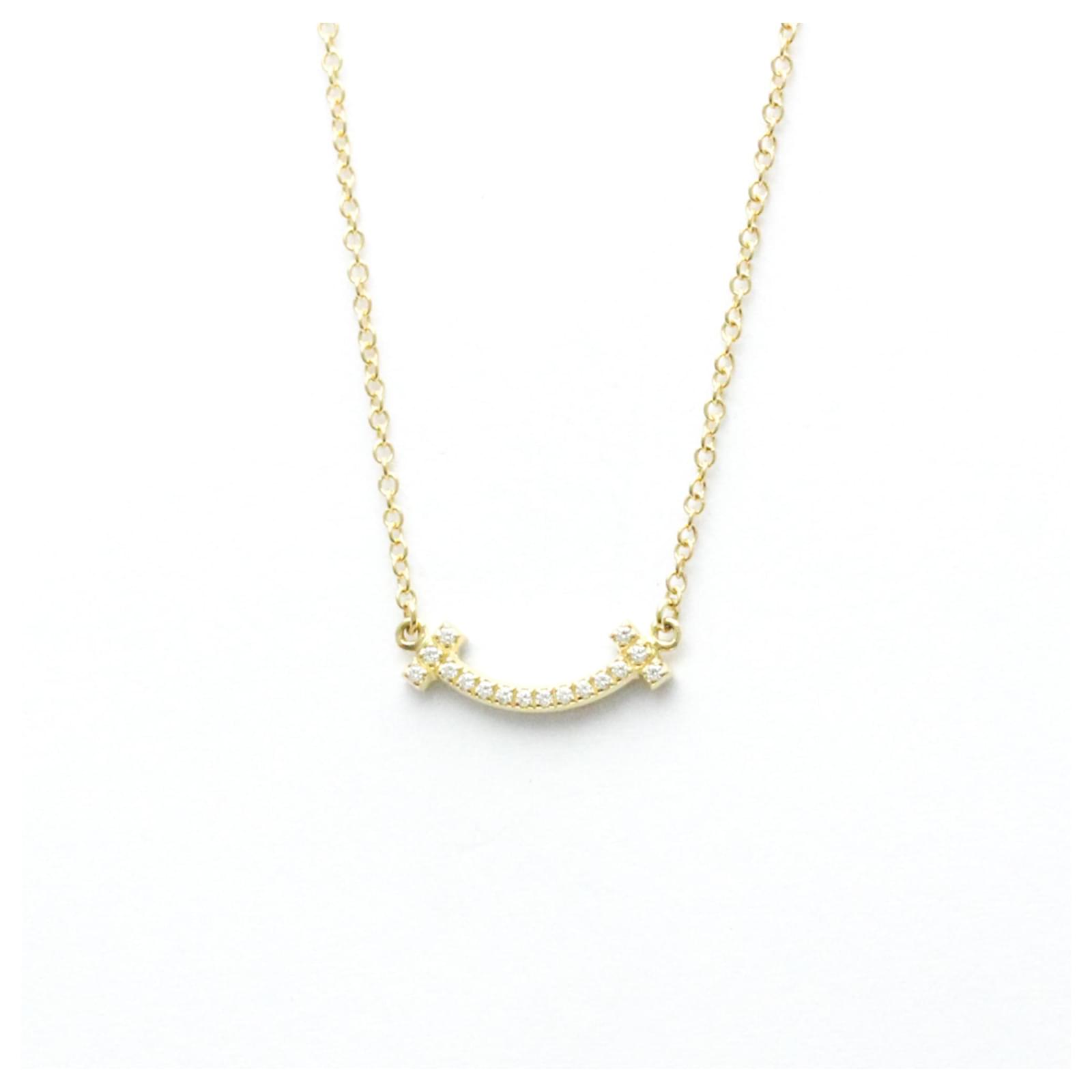 Tiffany & Co Tiffany T Smile Micro Diamond Necklace (Sold) - Joli Closet