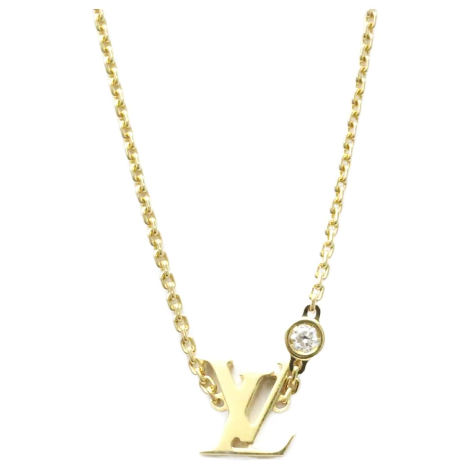 Louis Vuitton Idylle Blossom LV Pendant Necklace Golden Yellow gold ref ...
