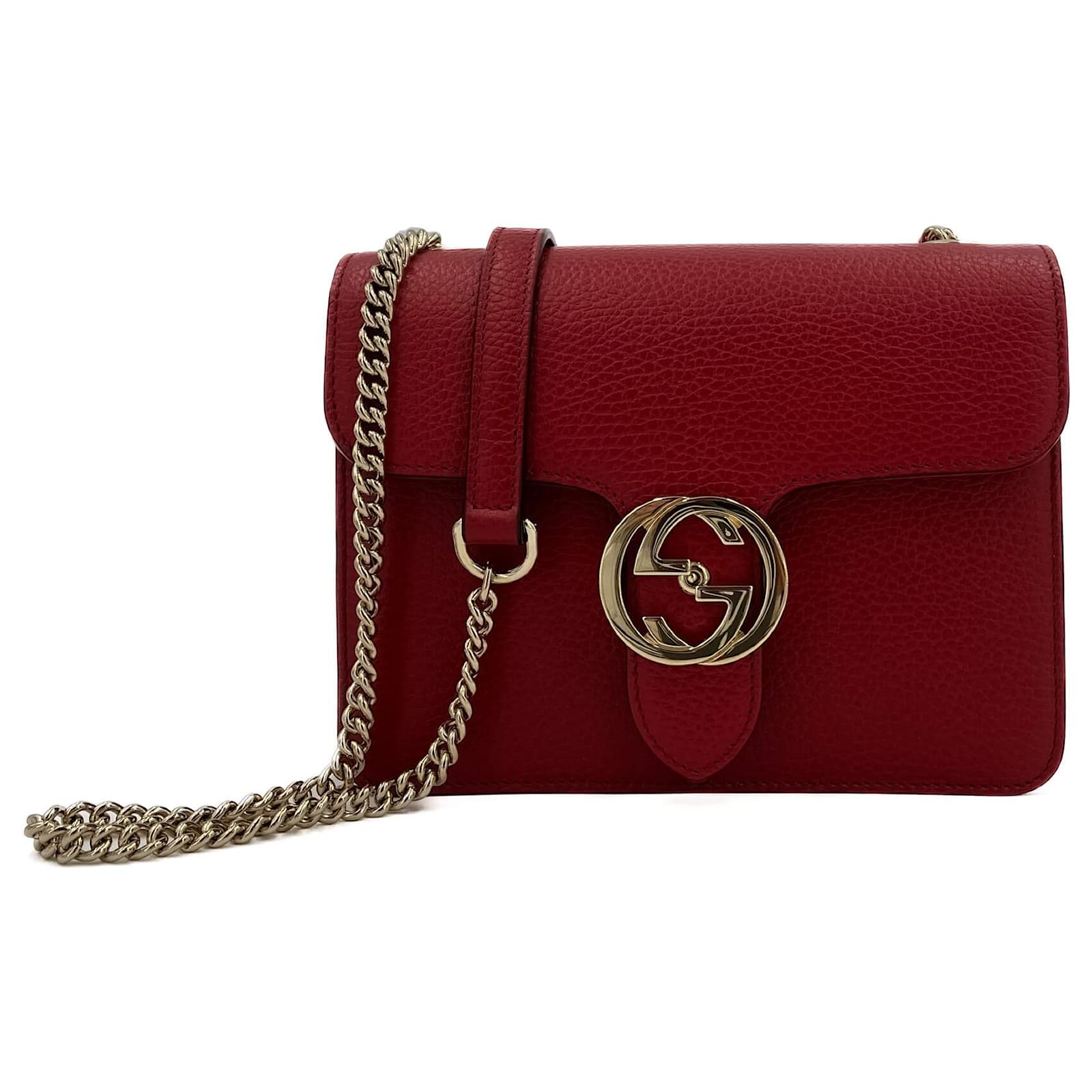 Gucci Interlocking Small Calf leather Leather 2-Ways Flap Shoulder Bag ...