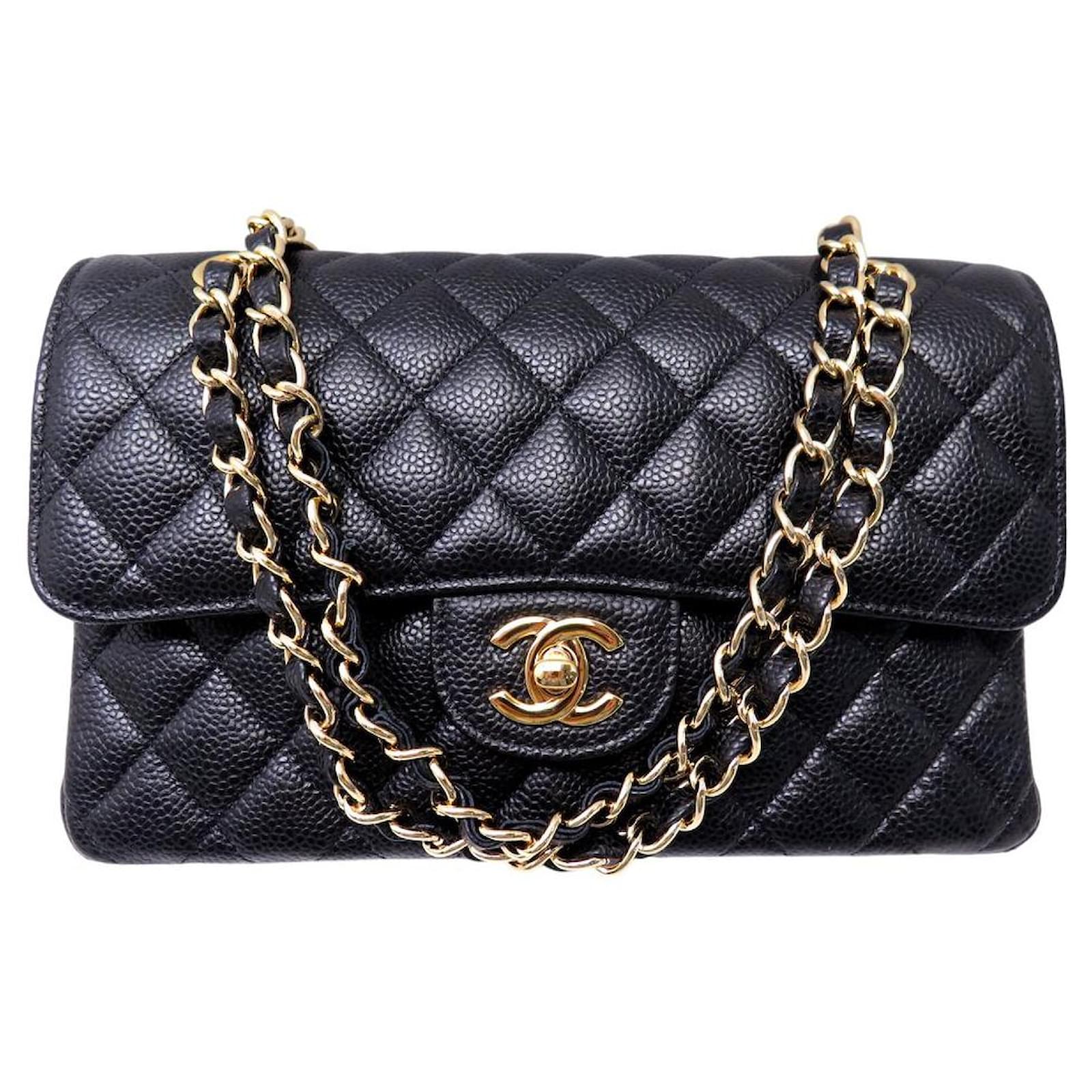 NINE CHANEL CLASSIC SMALL PM TIMELESS A01113 LEATHER HAND BAG Black ref ...