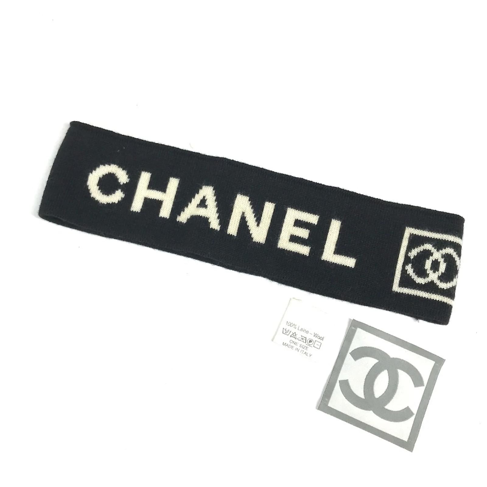 Chanel Sport CC Coco Mark Headband Black White ref.1616073 - Joli Closet