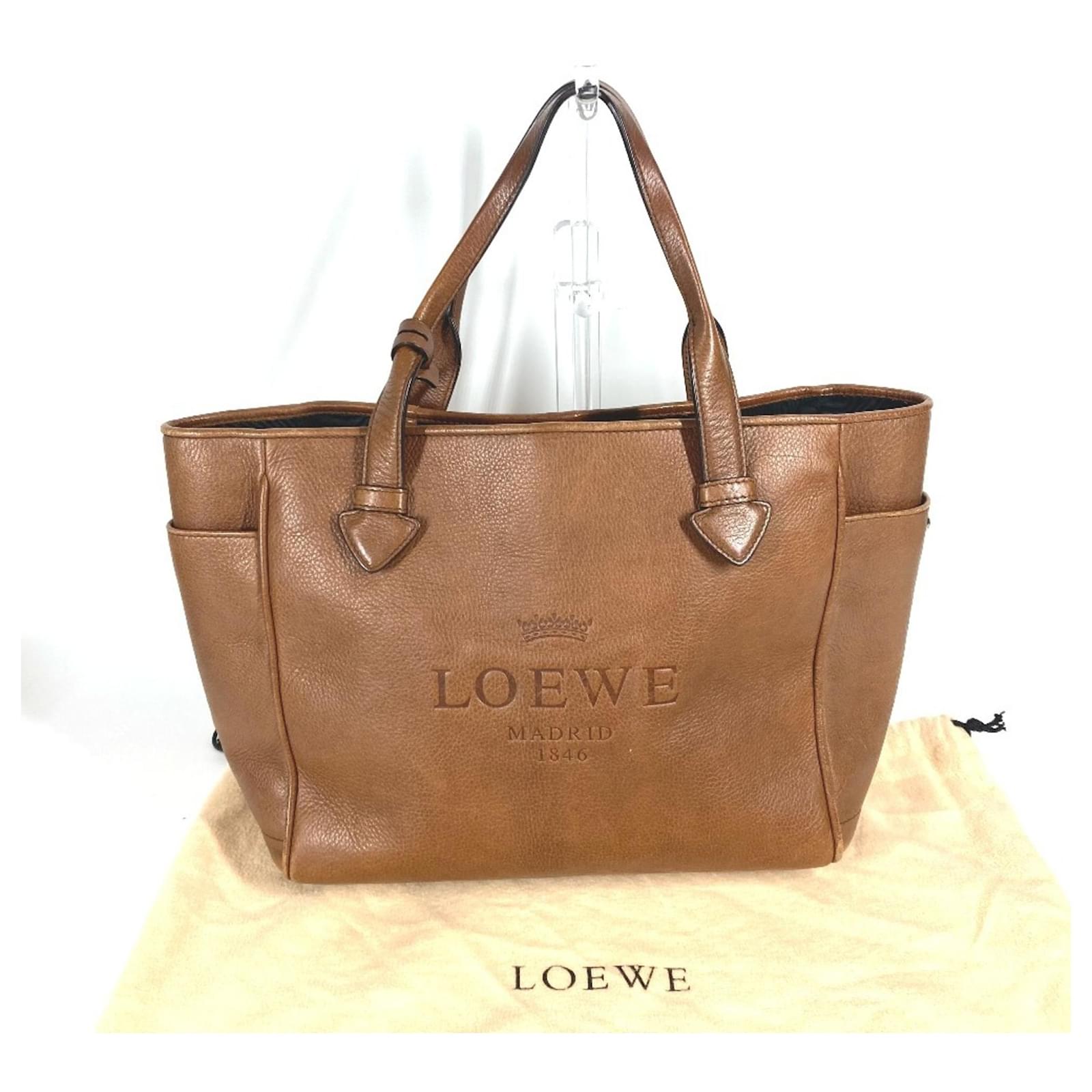 Loewe Heritage Tote Bag Brown Leather ref.1616279 - Joli Closet