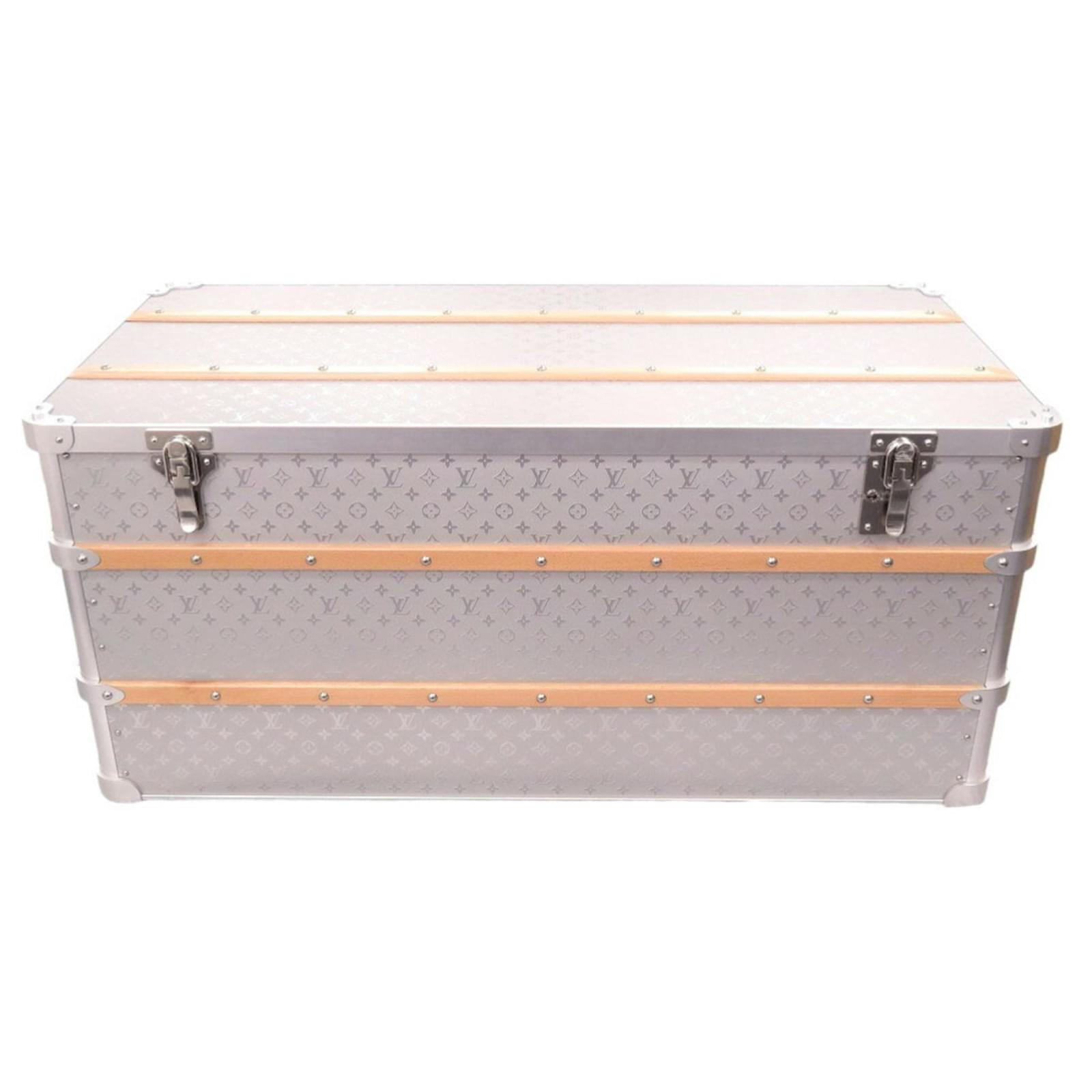 Louis Vuitton Courier Rosin 110 Monogram Arum Silver Trunk Silvery ref ...