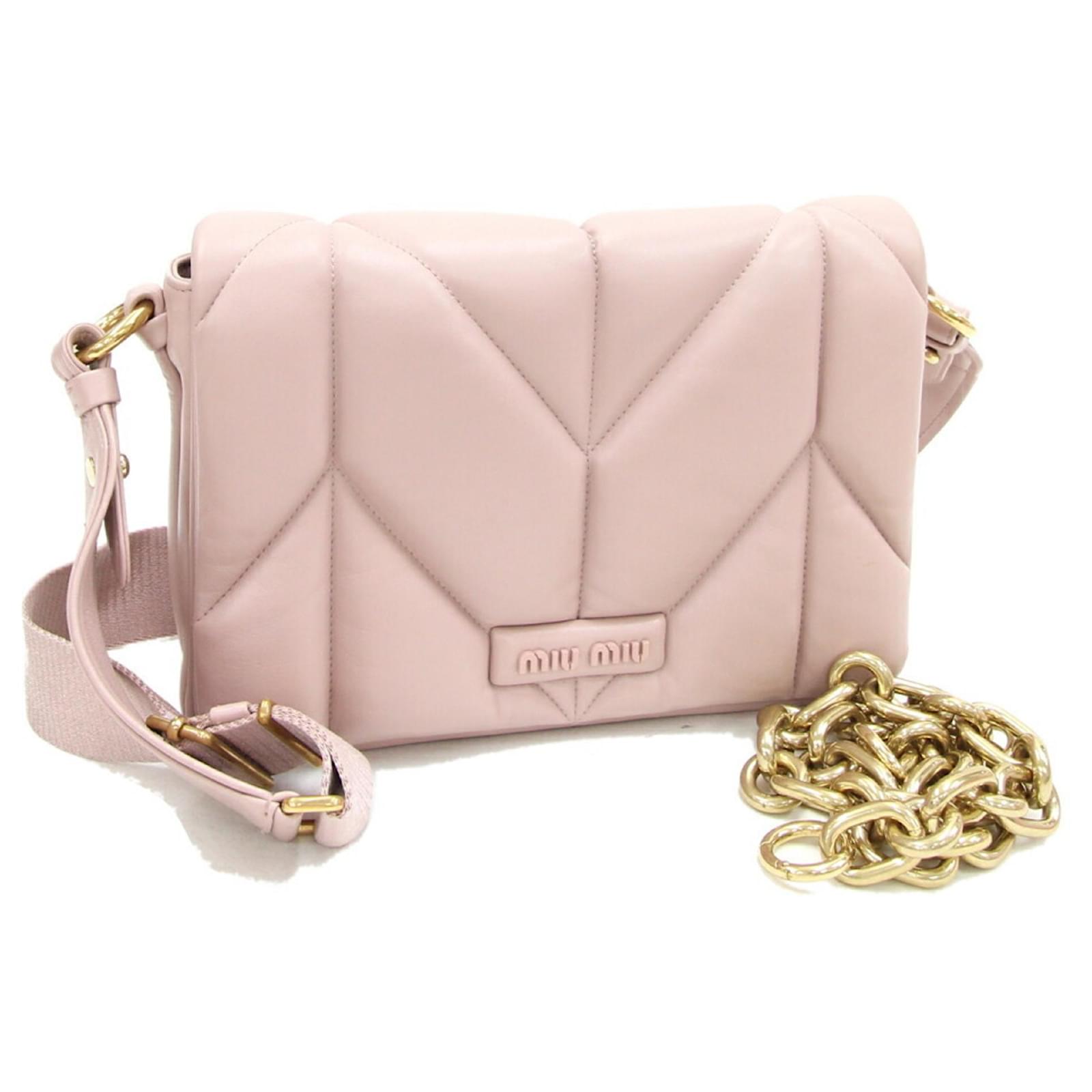 Miu Miu Light Pink Leather Shoulder Bag ref.1617621 - Joli Closet