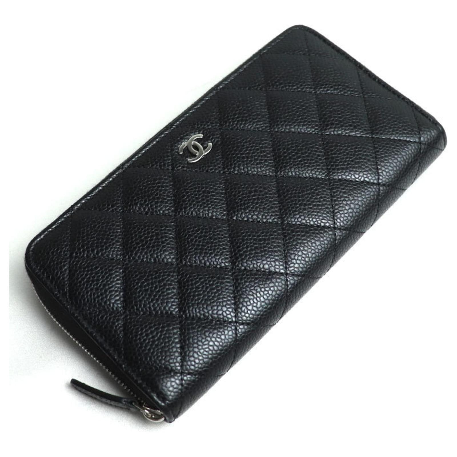 Chanel Coco Mark Caviar Leather Long Wallet Black ref.1617795 - Joli Closet