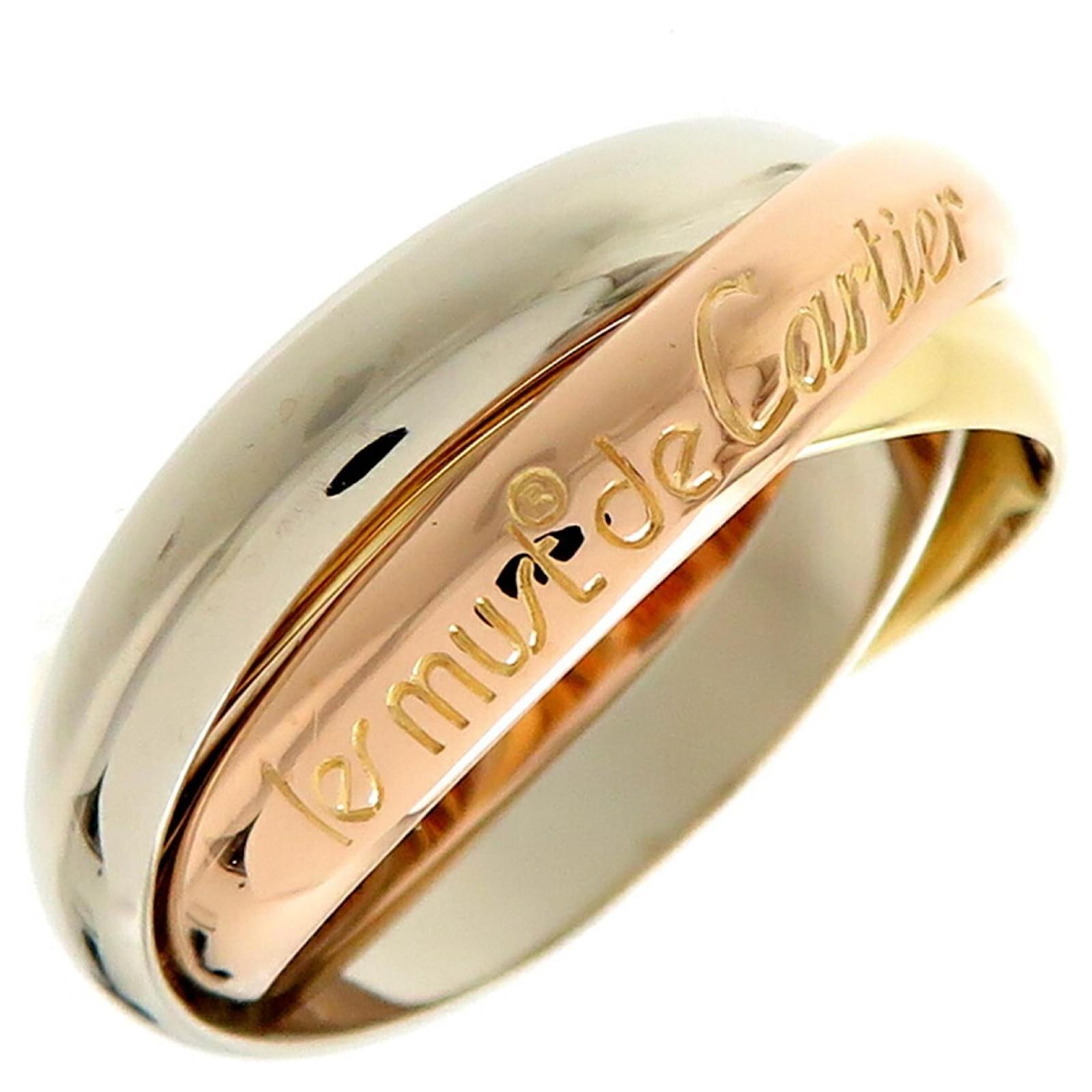 Cartier Trinity Ladies Ring White gold Yellow gold Pink gold ref ...