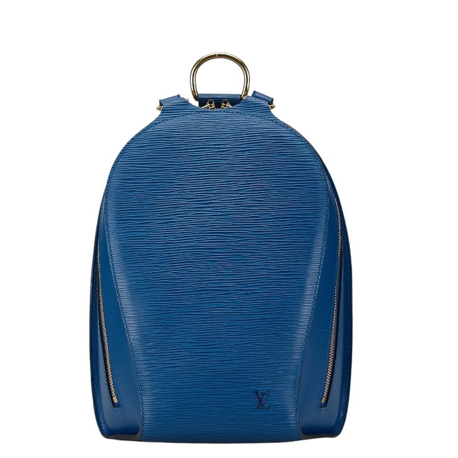 Louis Vuitton Epi Mabillon Backpack Blue Leather ref.1617985 - Joli Closet