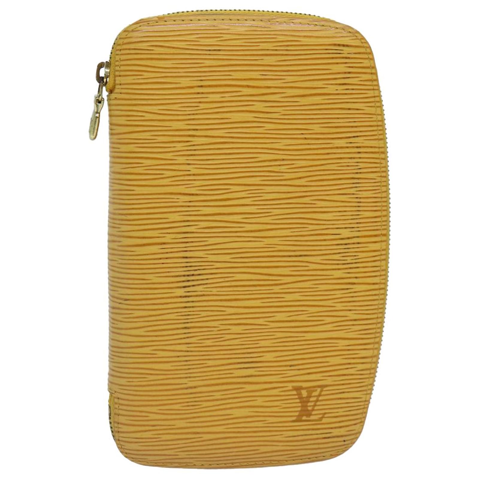 LOUIS VUITTON Epi Agenda Geode Travel Case Yellow M63879 LV Auth 87368 ...