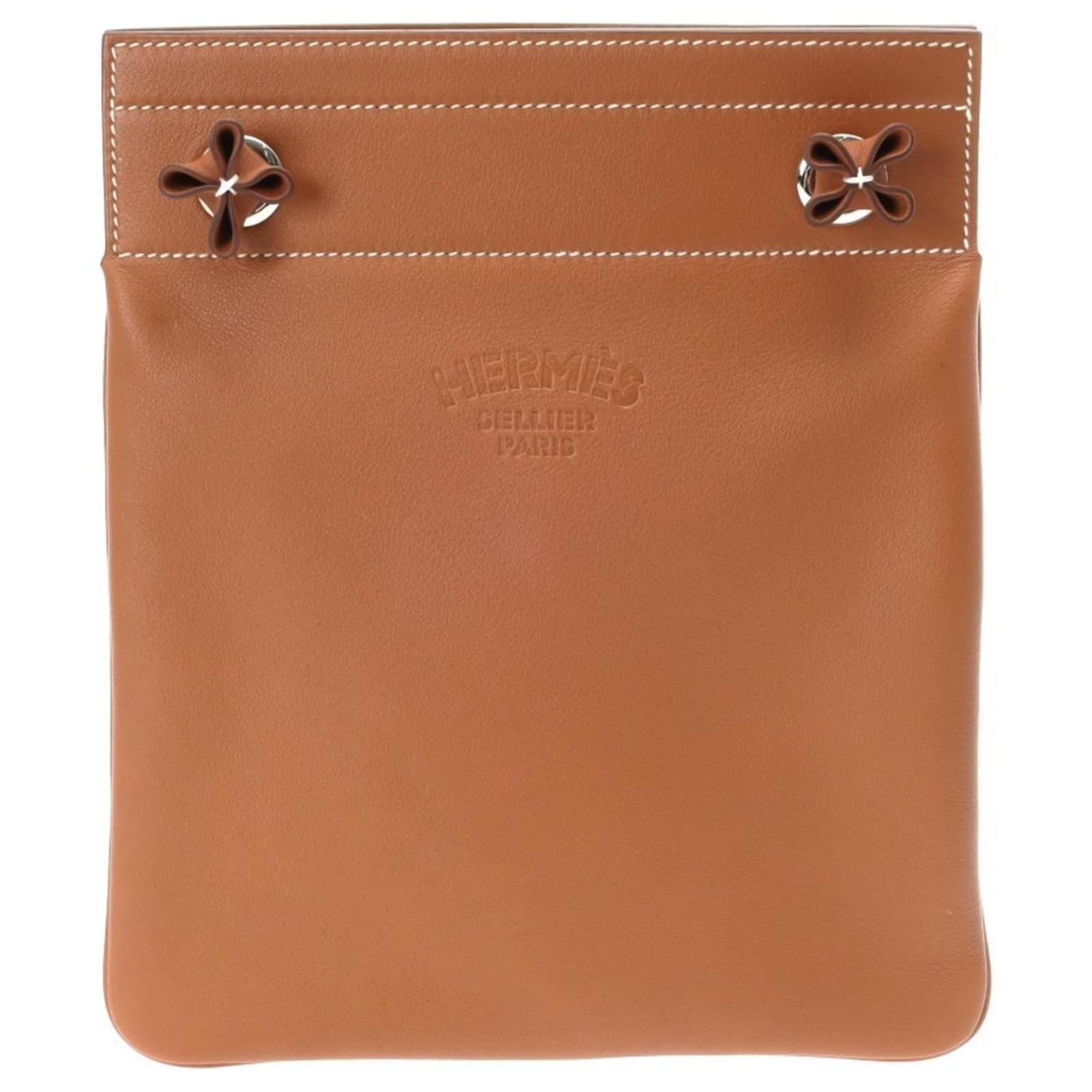 Hermès Hermes Aline Gold D Stamp Shoulder Bag Golden Leather ref ...