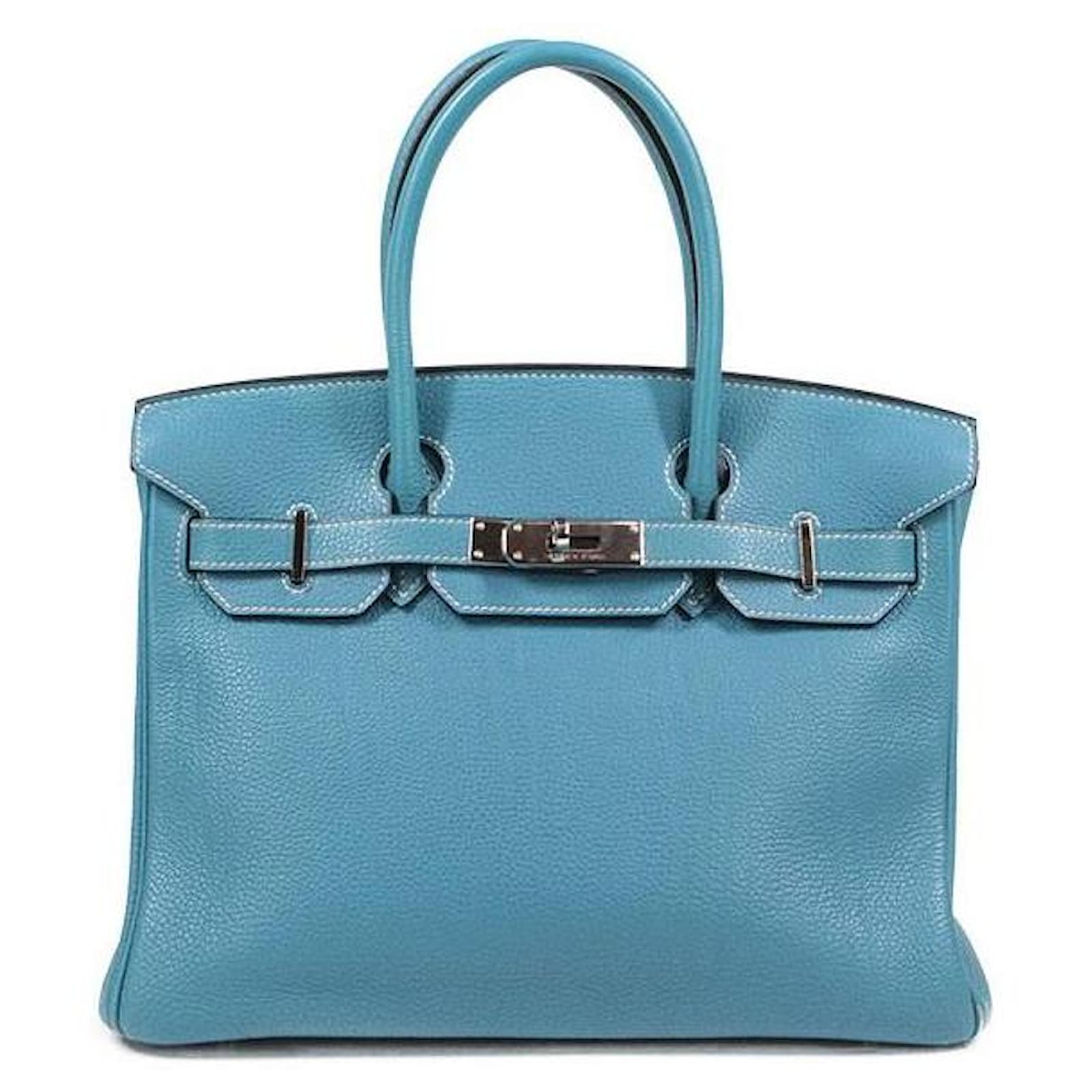 Hermès Handbags Blue Leather ref.1620381 - Joli Closet