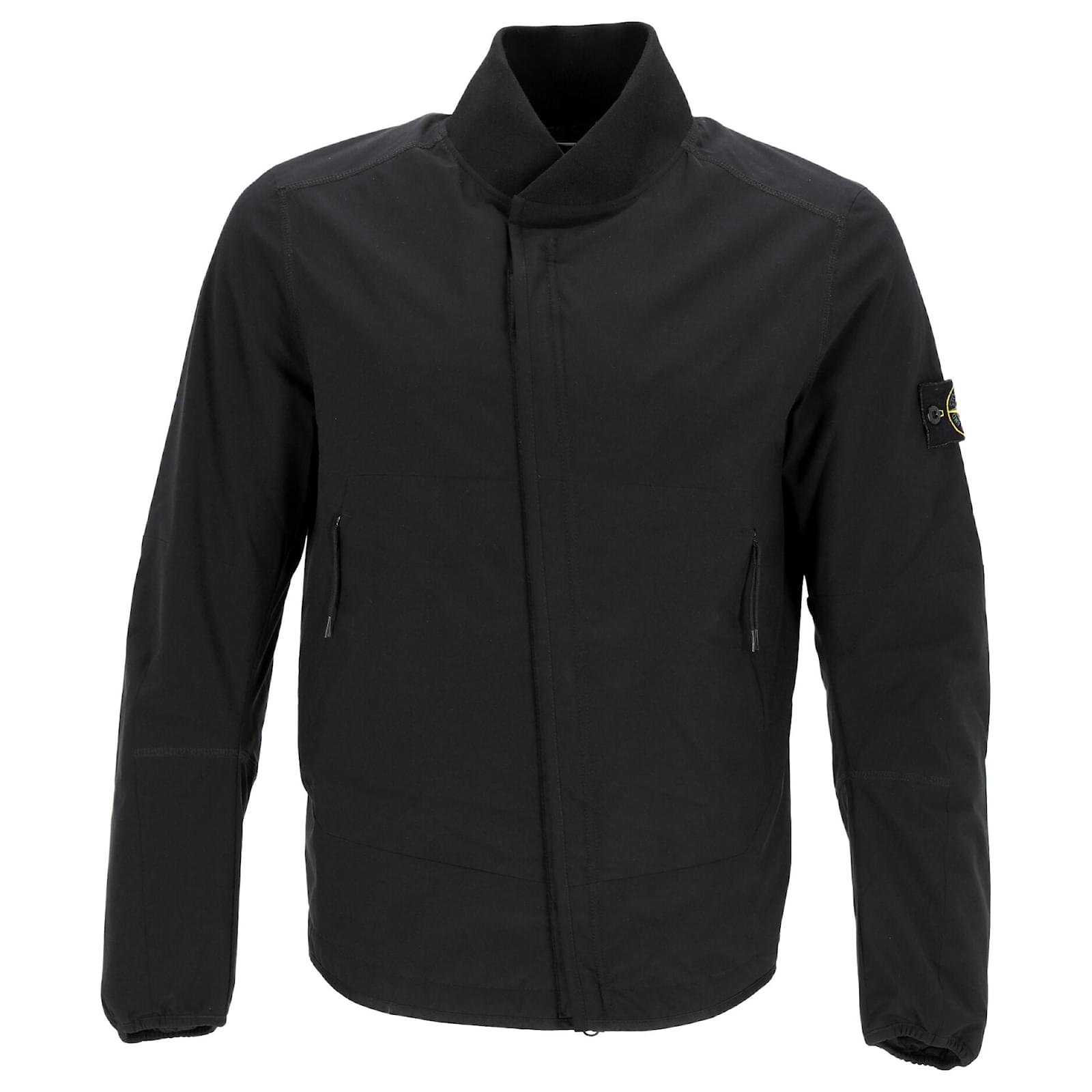 Stone Island Soft Shell-R Bomber Jacket in Black Nylon Polyamide ref ...