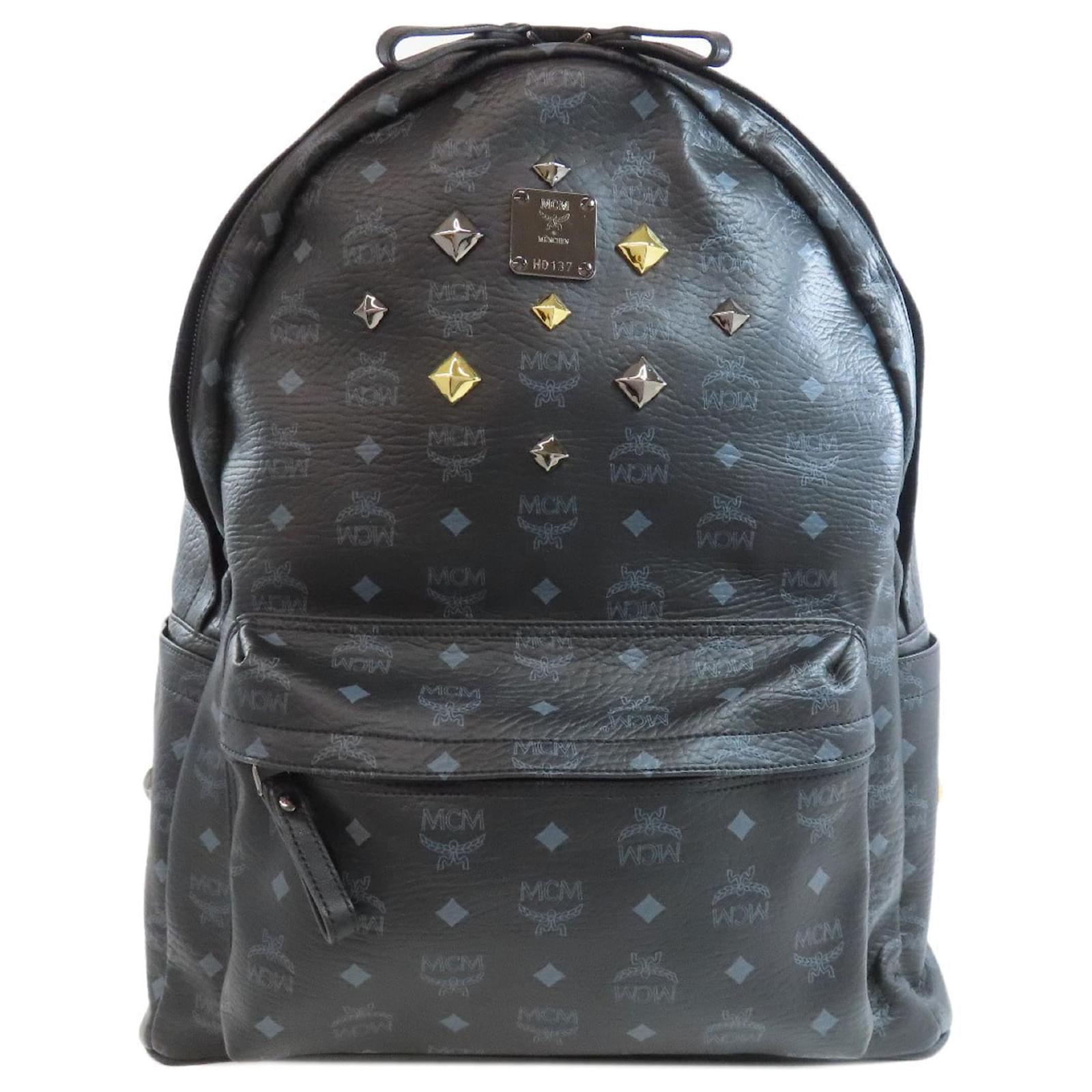 MCM Studded Leather Backpack Black ref.1620937 - Joli Closet