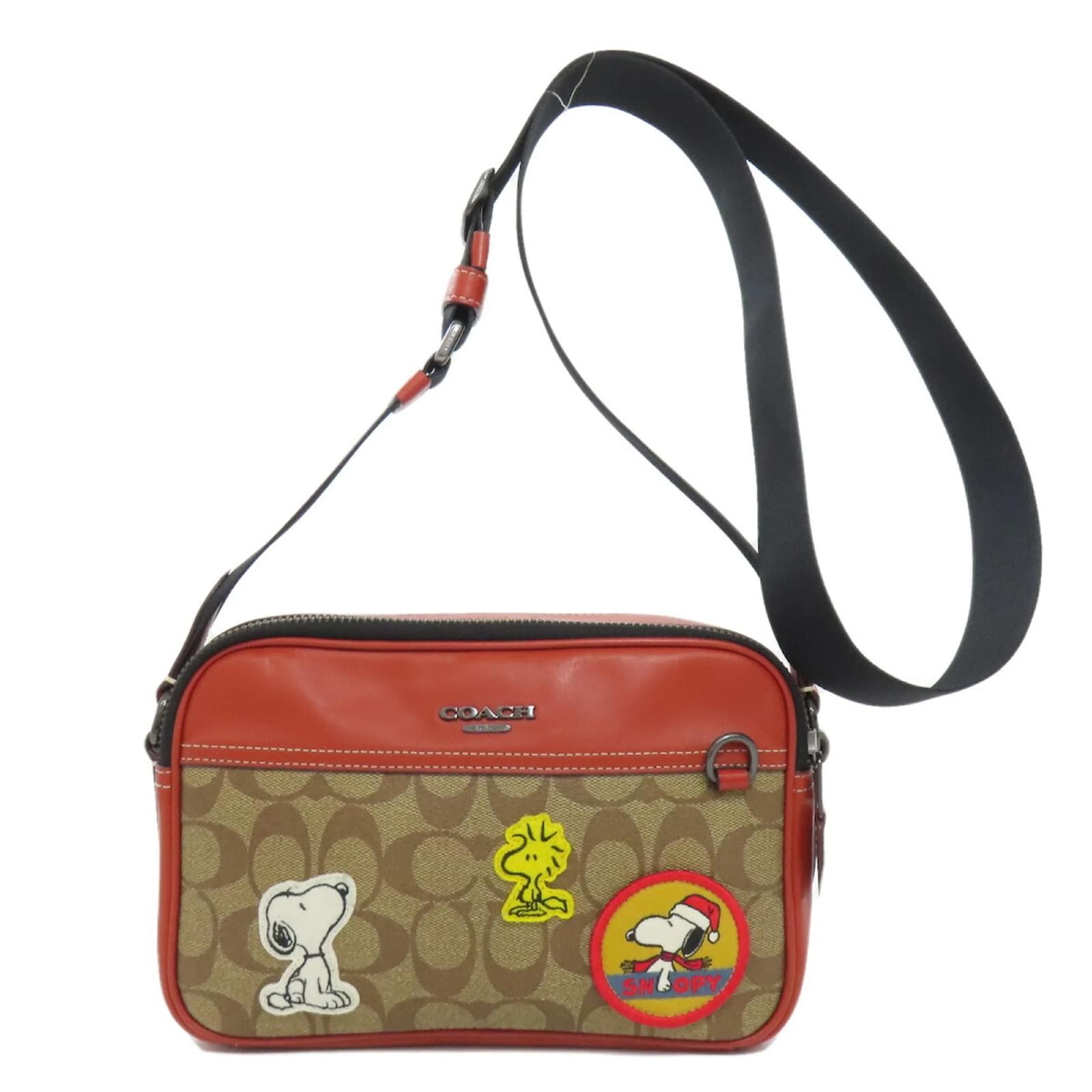 Coach CE746 Peanuts Collaboration Shoulder Bag Brown Plastic ref ...