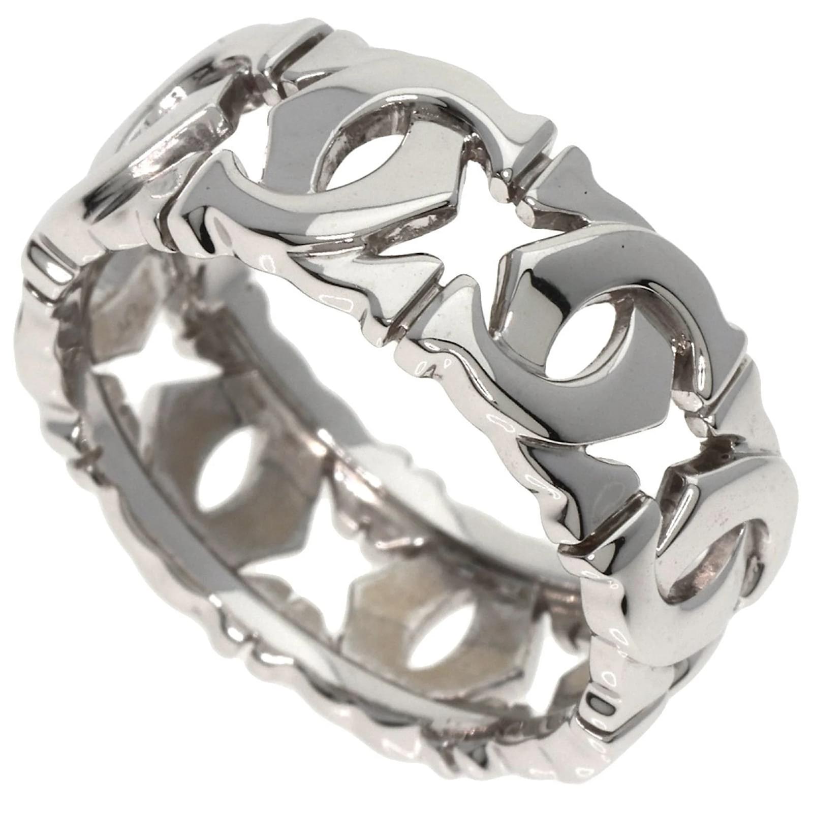 Bague Cartier Entrelacé #57 en or blanc 18K ref.1620968 - Joli Closet