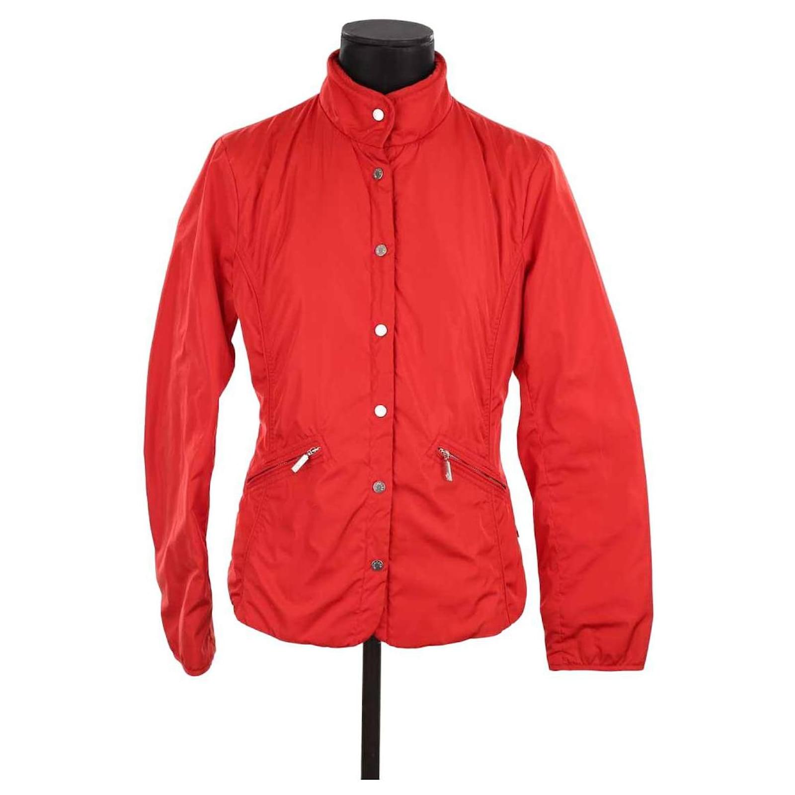 Moncler Red jacket Polyester ref.1621230 - Joli Closet