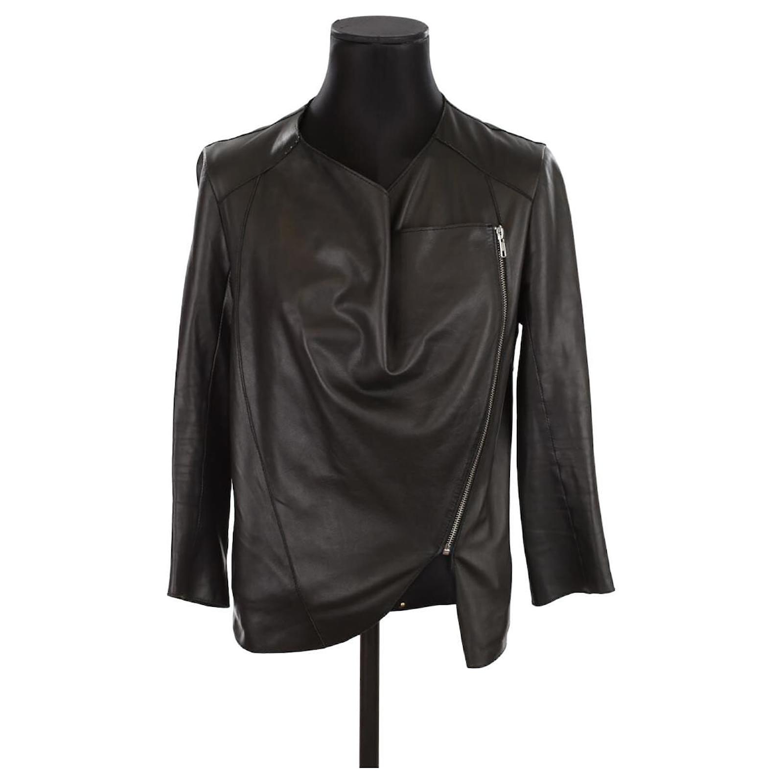 Bash Leather jacket Black ref.1621235 - Joli Closet