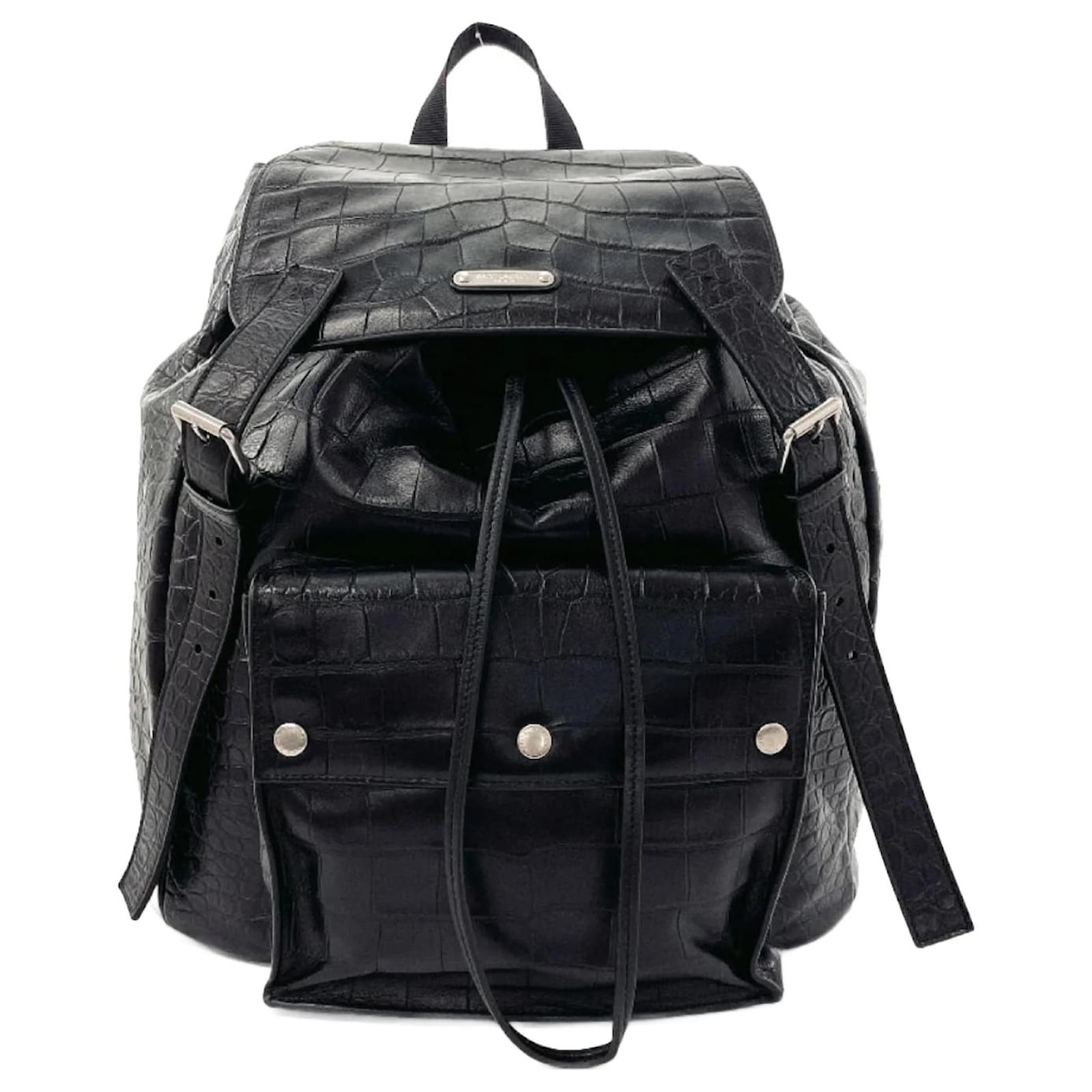 Yves Saint Laurent Black Leather Backpack ref.1621347 - Joli Closet