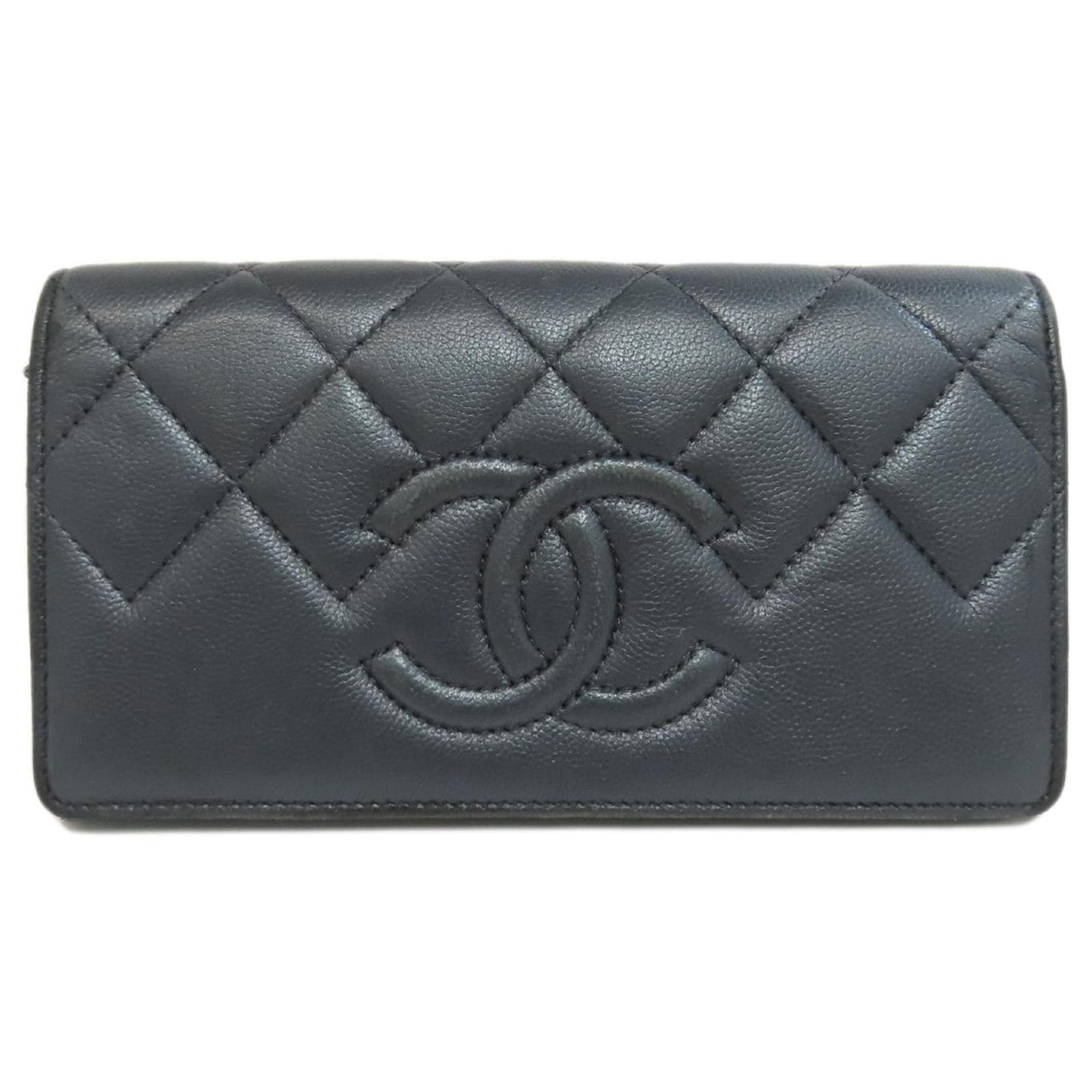 Chanel Coco Mark Long Wallet Dark grey ref.1621414 - Joli Closet