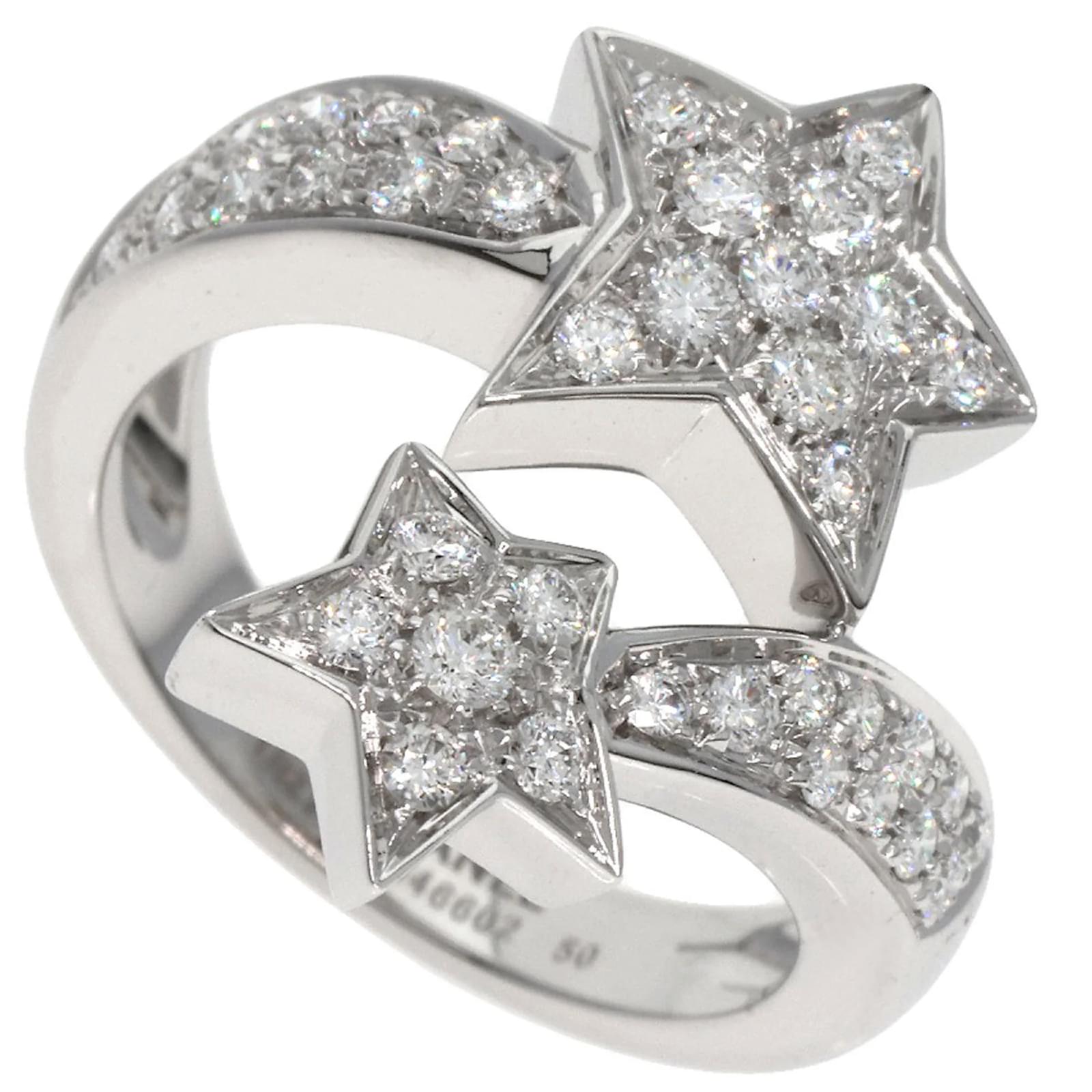 Chanel Comet Diamond Ring in 18K White Gold ref.1621574 - Joli Closet