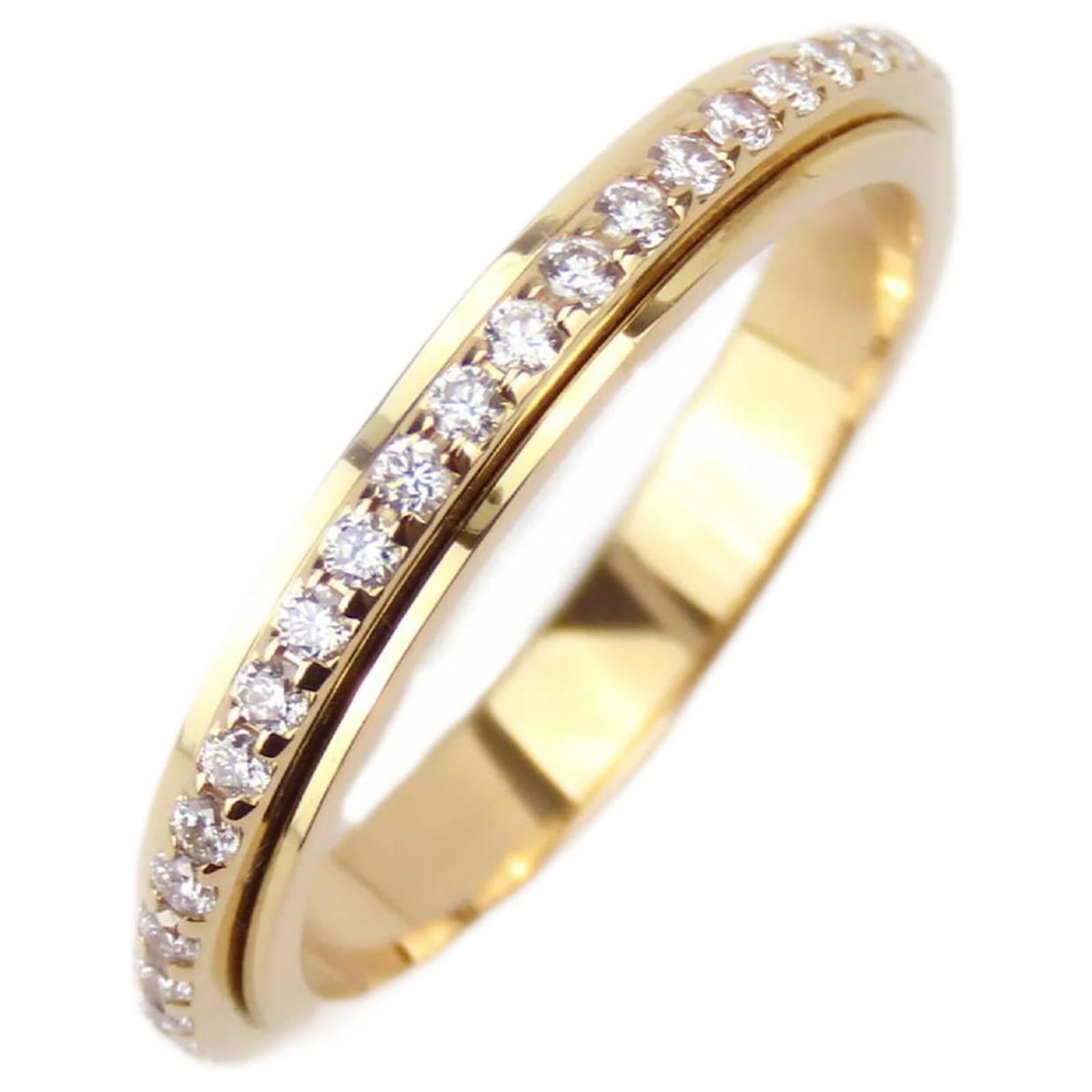 Piaget Pink Gold Diamond Band Ring Golden ref.1621600 - Joli Closet