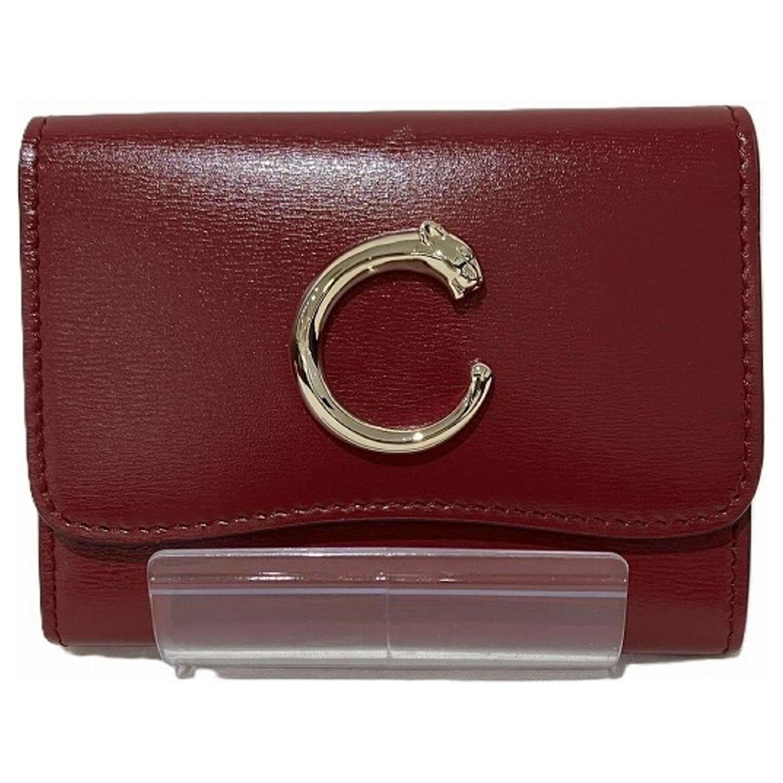 Cartier Panthère Bi-Fold Wallet Red ref.1622851 - Joli Closet
