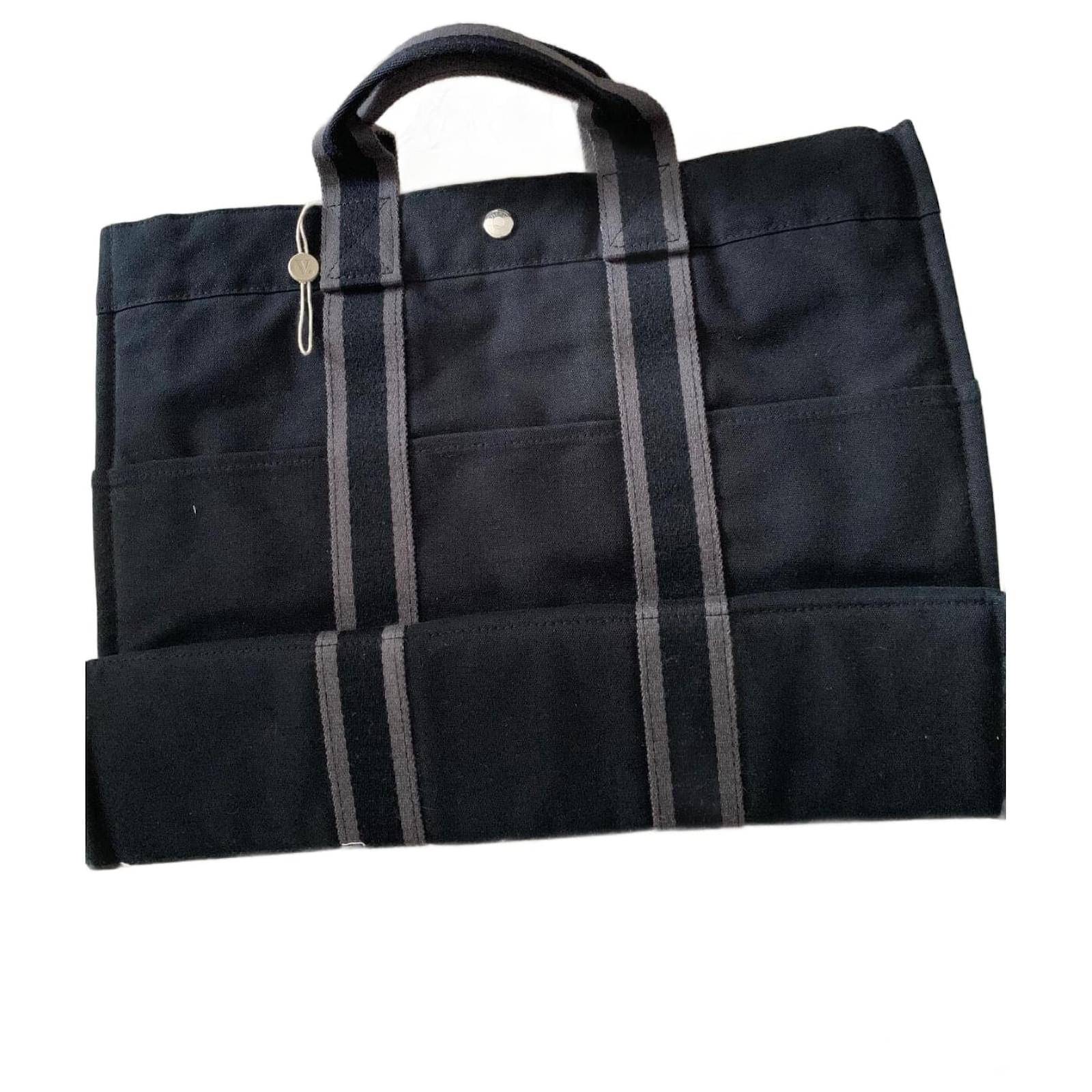 Toto Bag Hermès Toto black canvas bag Cloth ref.1623154 - Joli Closet