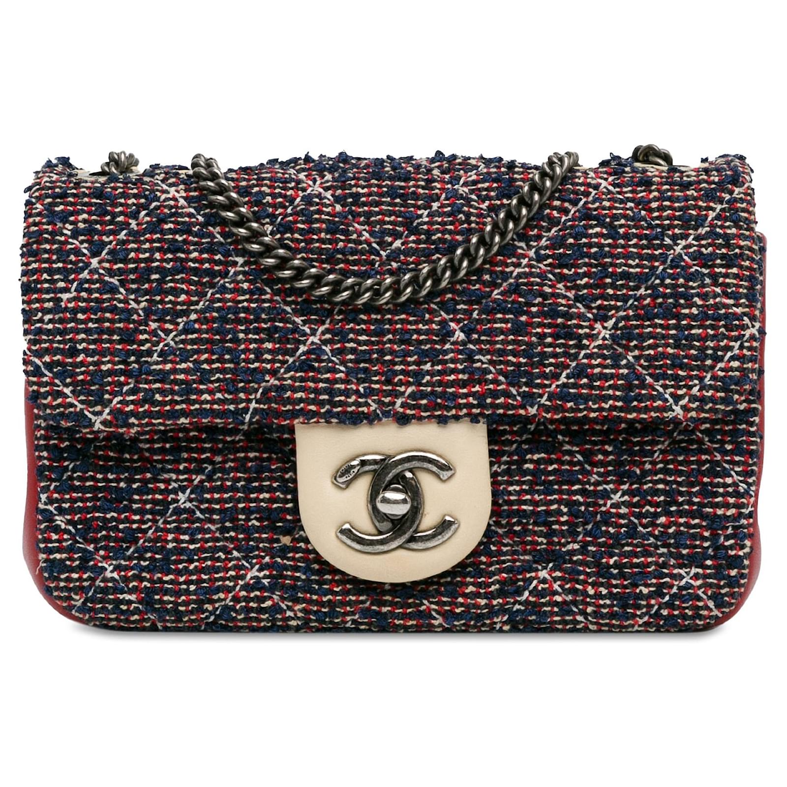 CHANEL Handbags Tweed Blue ref.1623477 - Joli Closet