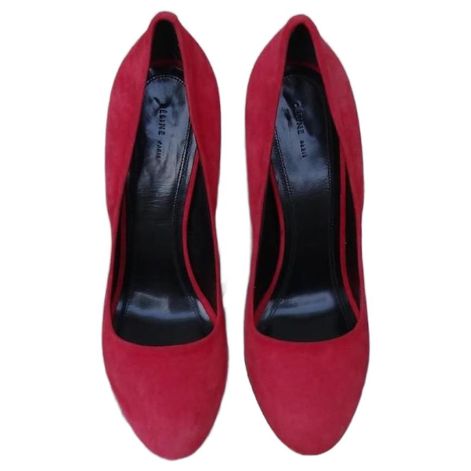 Céline Heels Red Leather ref.1623685 - Joli Closet