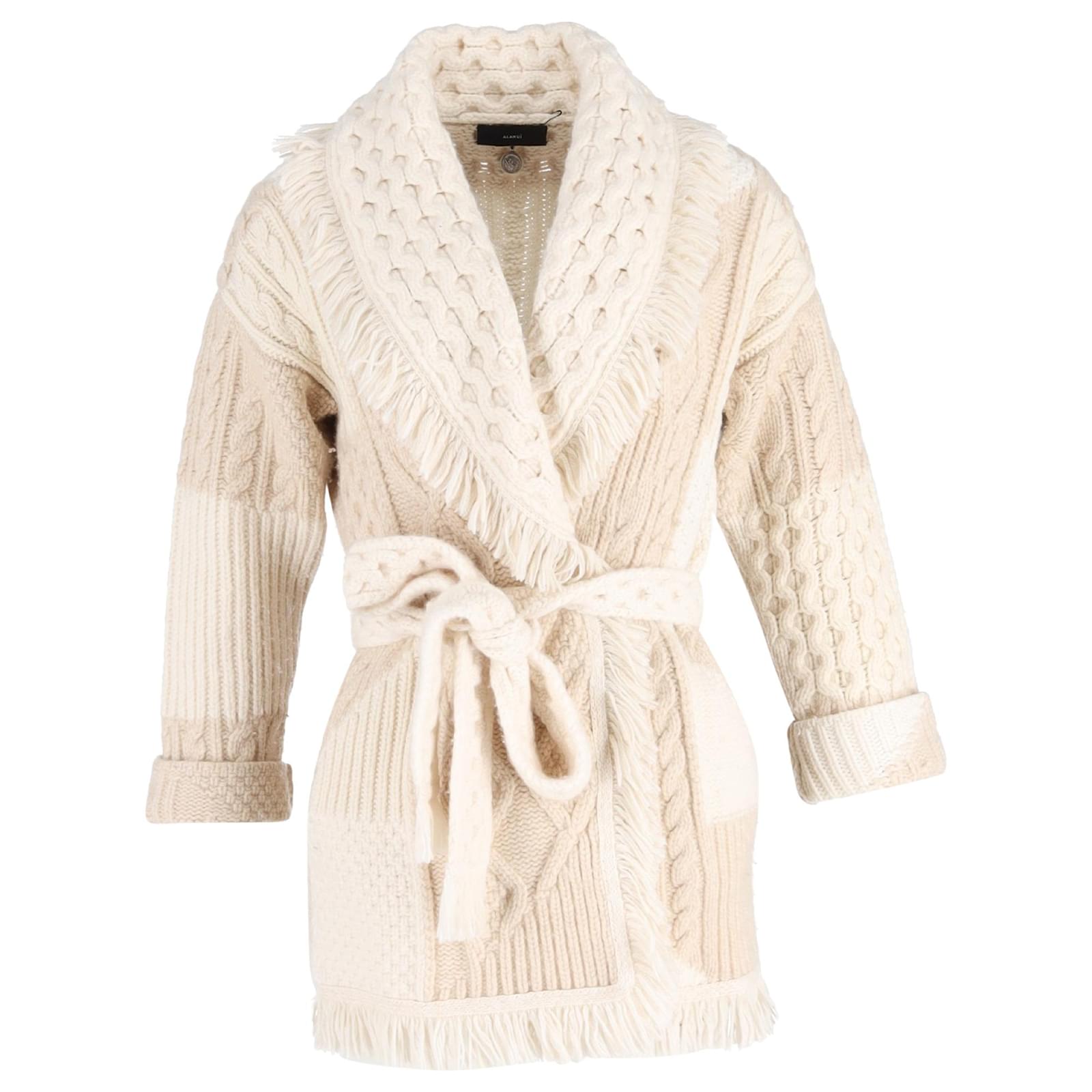 Alanui Talking Glacier Cardigan in Beige Wool ref.1623728 - Joli Closet