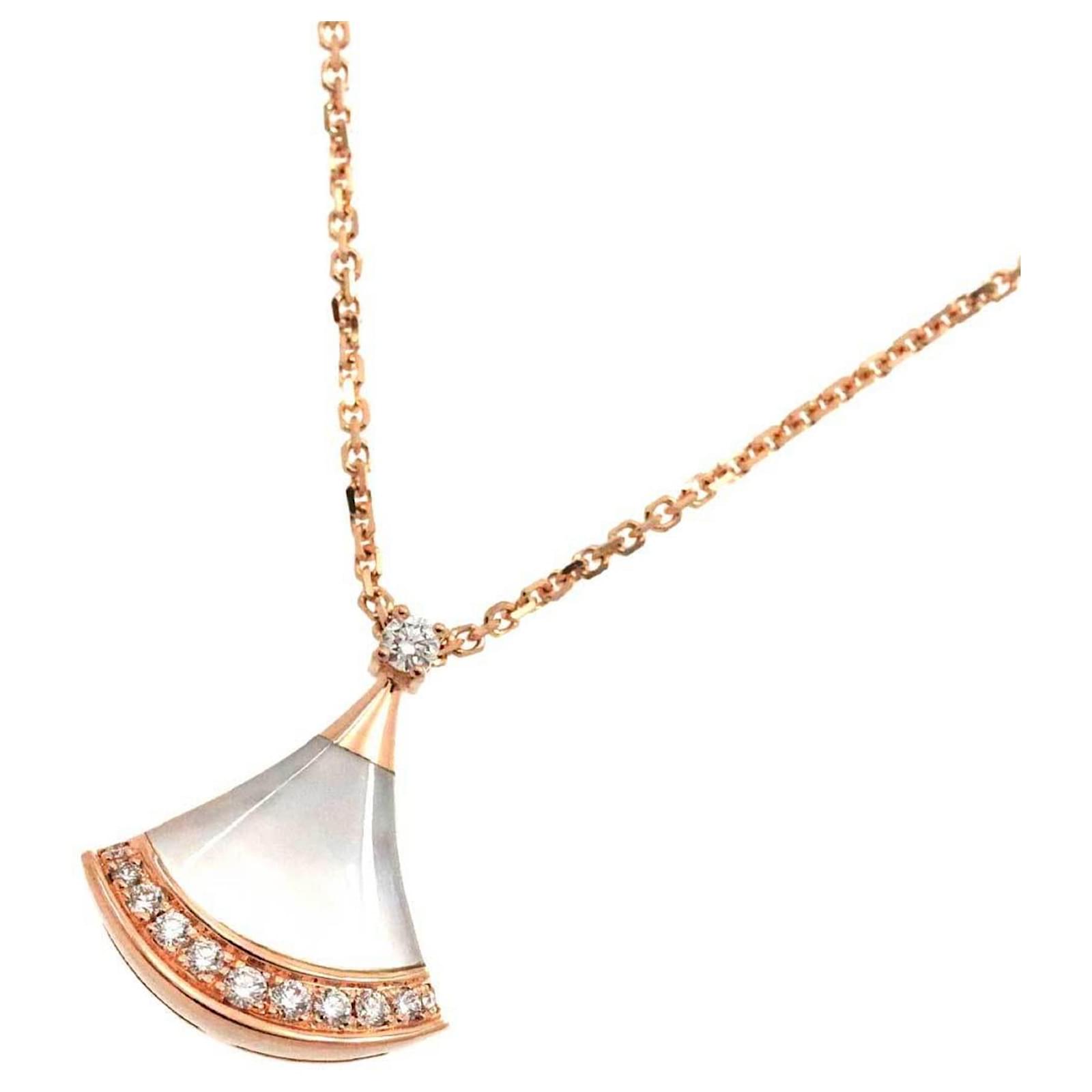 Bulgari Bvlgari Diva Dream Shell Diamond Necklace Pink Pink gold ref ...