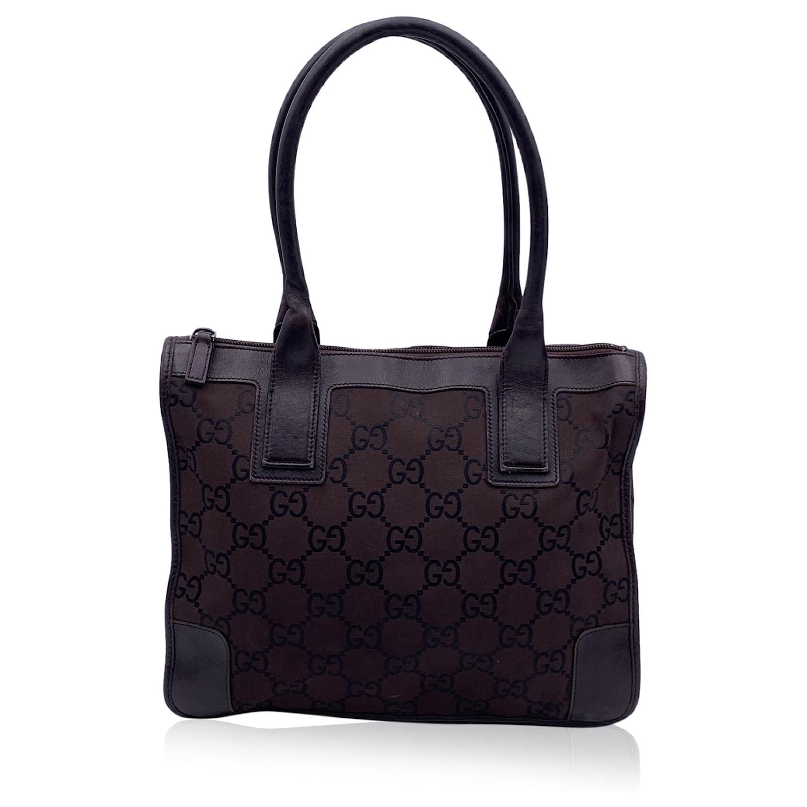 Gucci Brown Monogram Canvas Satchel Bag Handbag Tote Cloth ref.1626000 ...