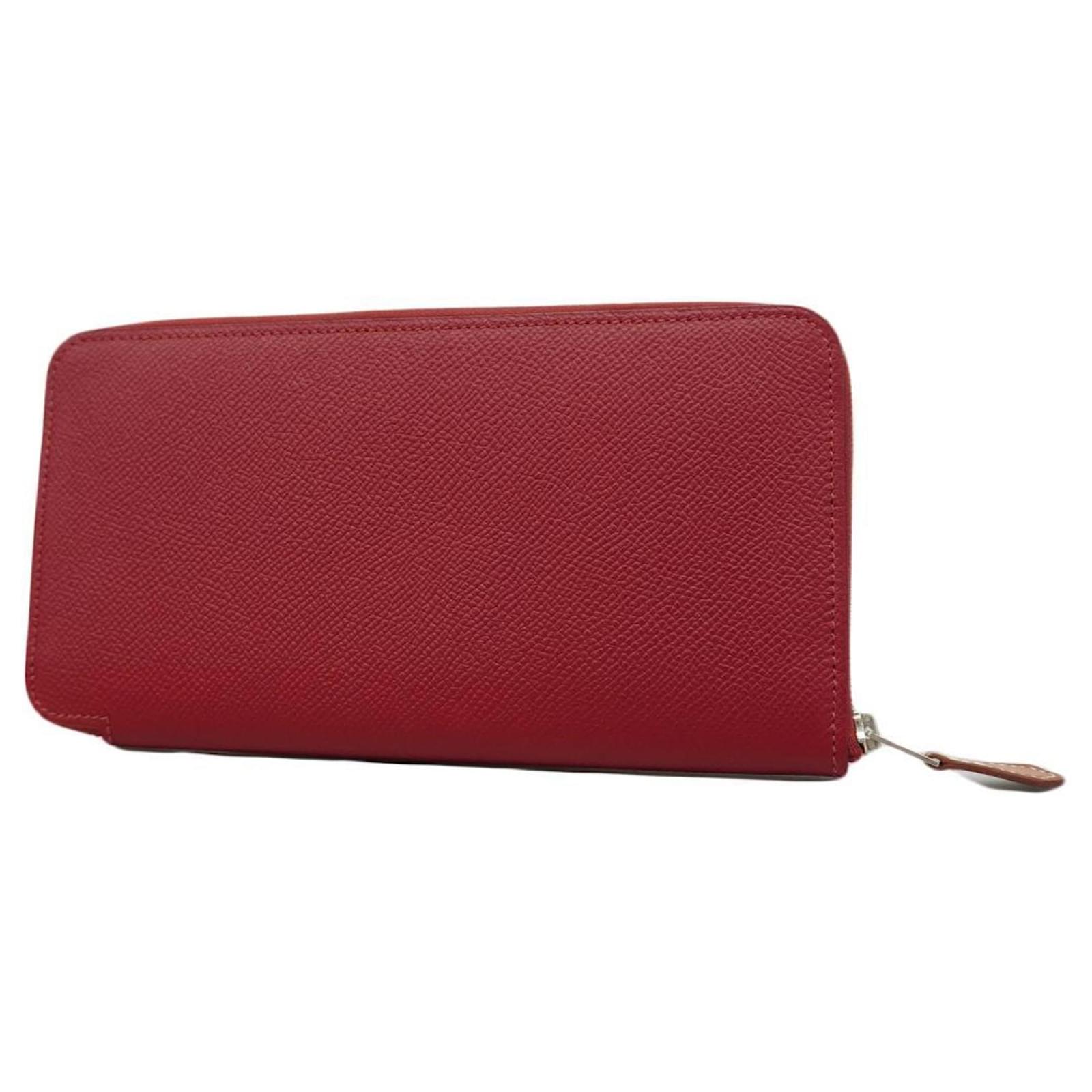 Hermès Hermes Long Wallet in Rouge Grenat Red Leather ref.1626998 ...