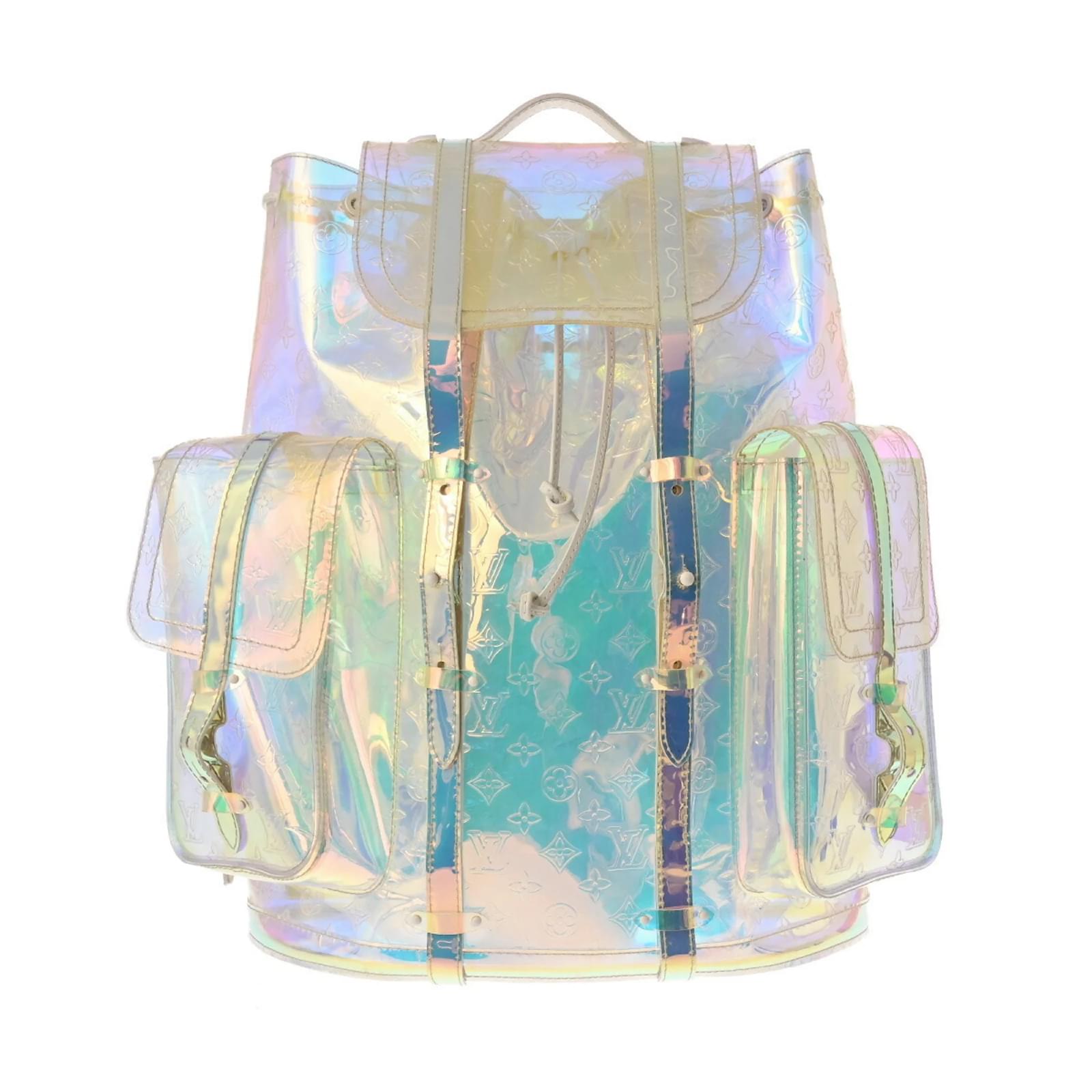Louis Vuitton Monogram Prism Christopher GM Clear Backpack Plastic ref ...