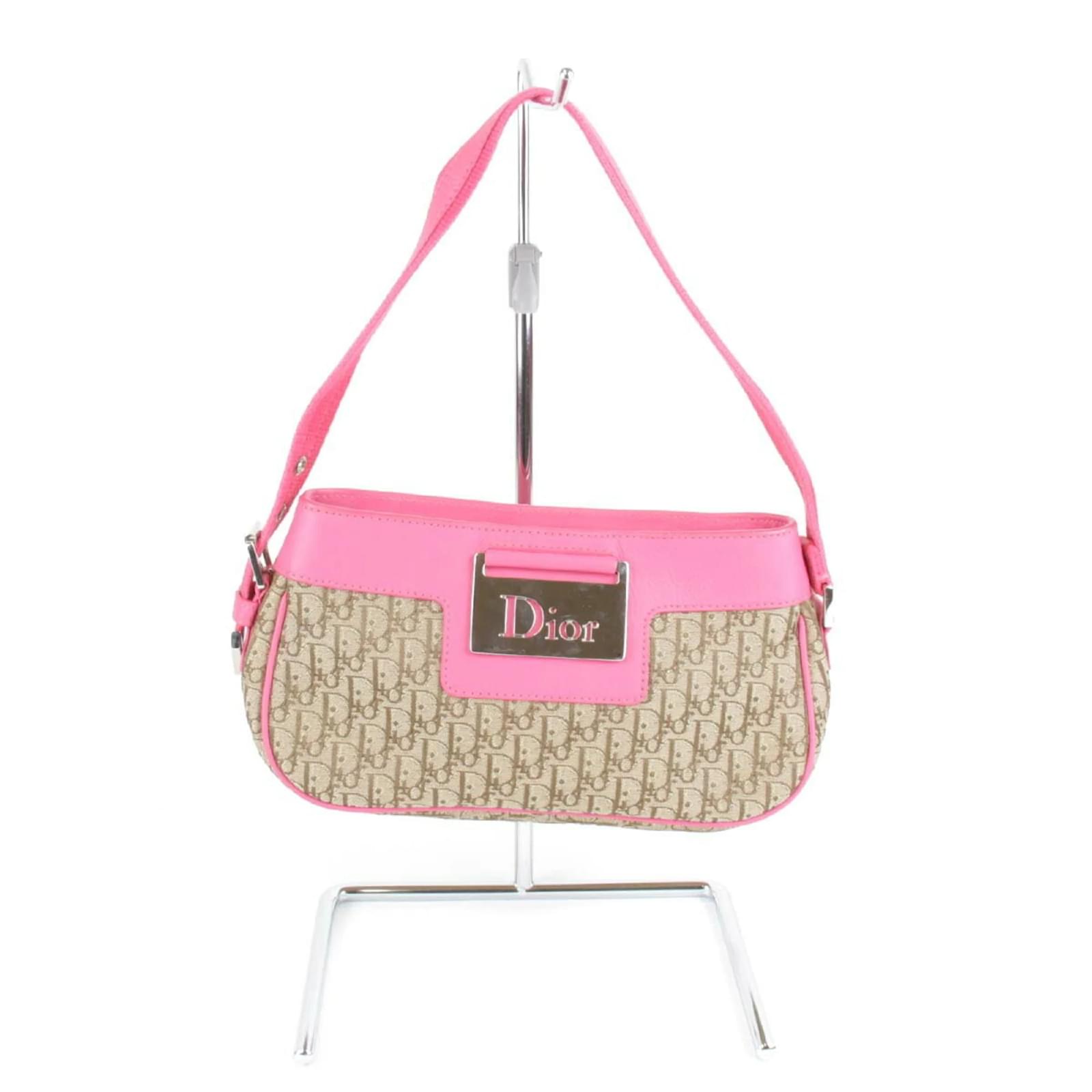 Christian Dior Pink Canvas Shoulder Bag (Sold) - Joli Closet