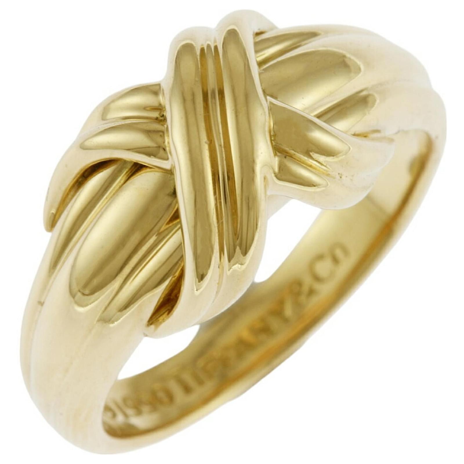 Tiffany & Co Tiffany Signature Band Ring Yellow gold ref.1628692 - Joli ...
